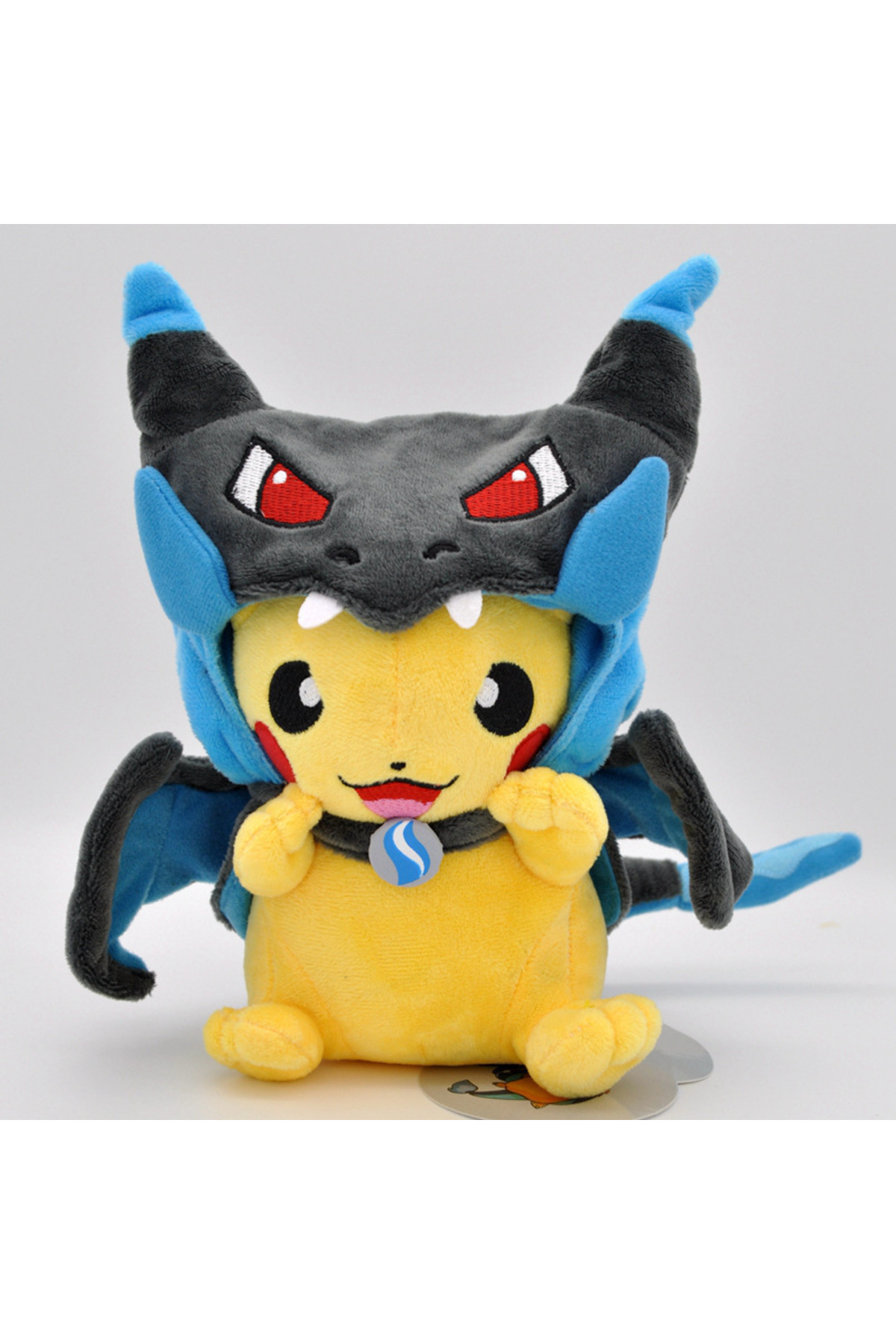 Takara Tomy Pikachu mega charizard X kostümlü 22cm Pokemon peluş ...