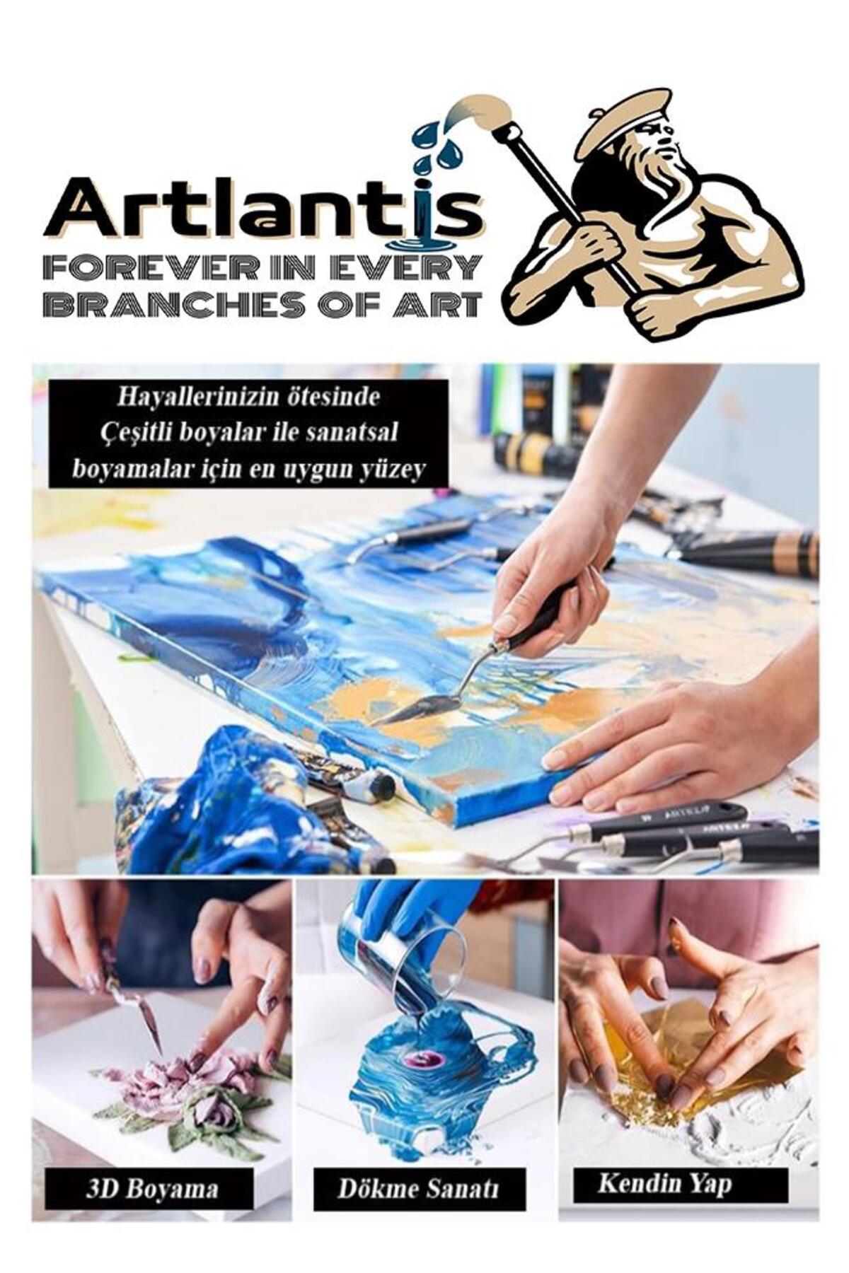 Artlantis Tuval 15x15 Astarlı Kare Mini Tuval 4 Adet Resim Küçük Tuvali ...