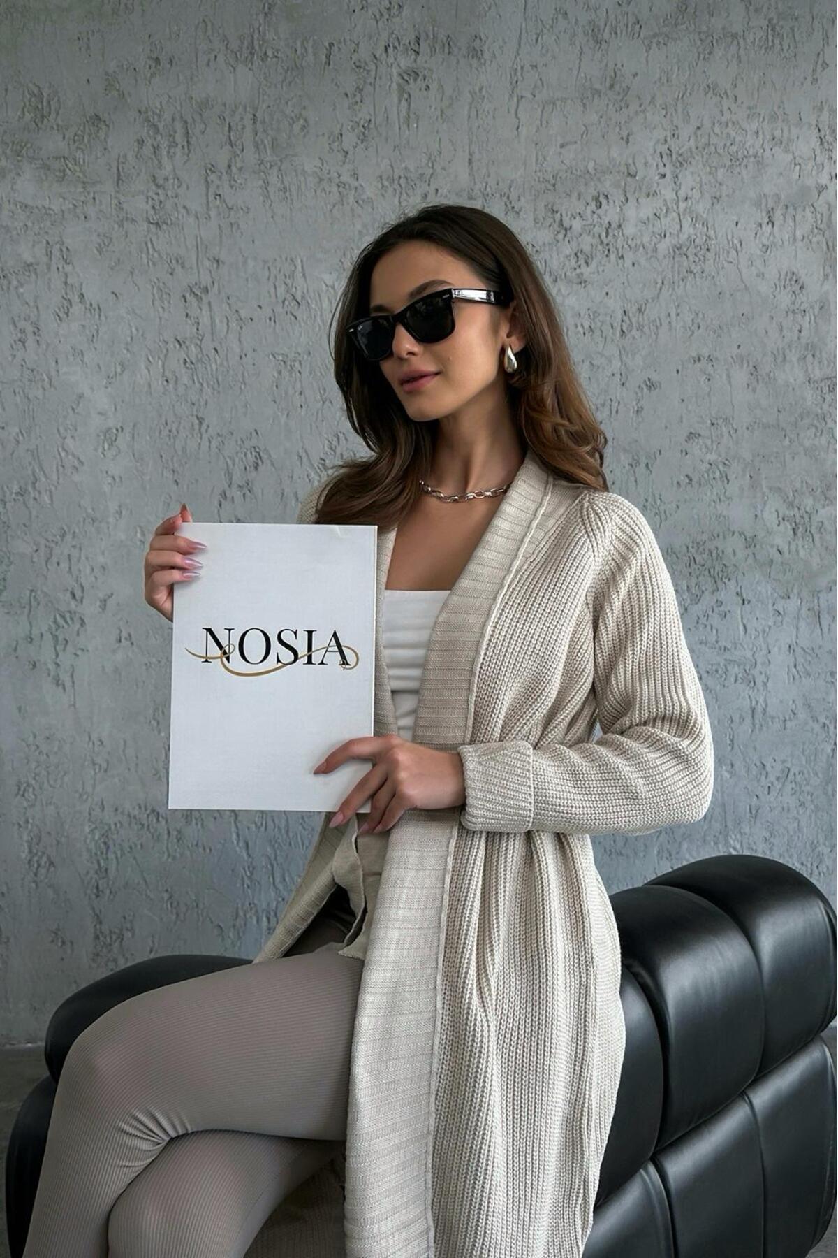 Nosia Şal Yaka Model Kuşaklı Uzun Triko Hırka Fiyatı, Yorumları - Trendyol