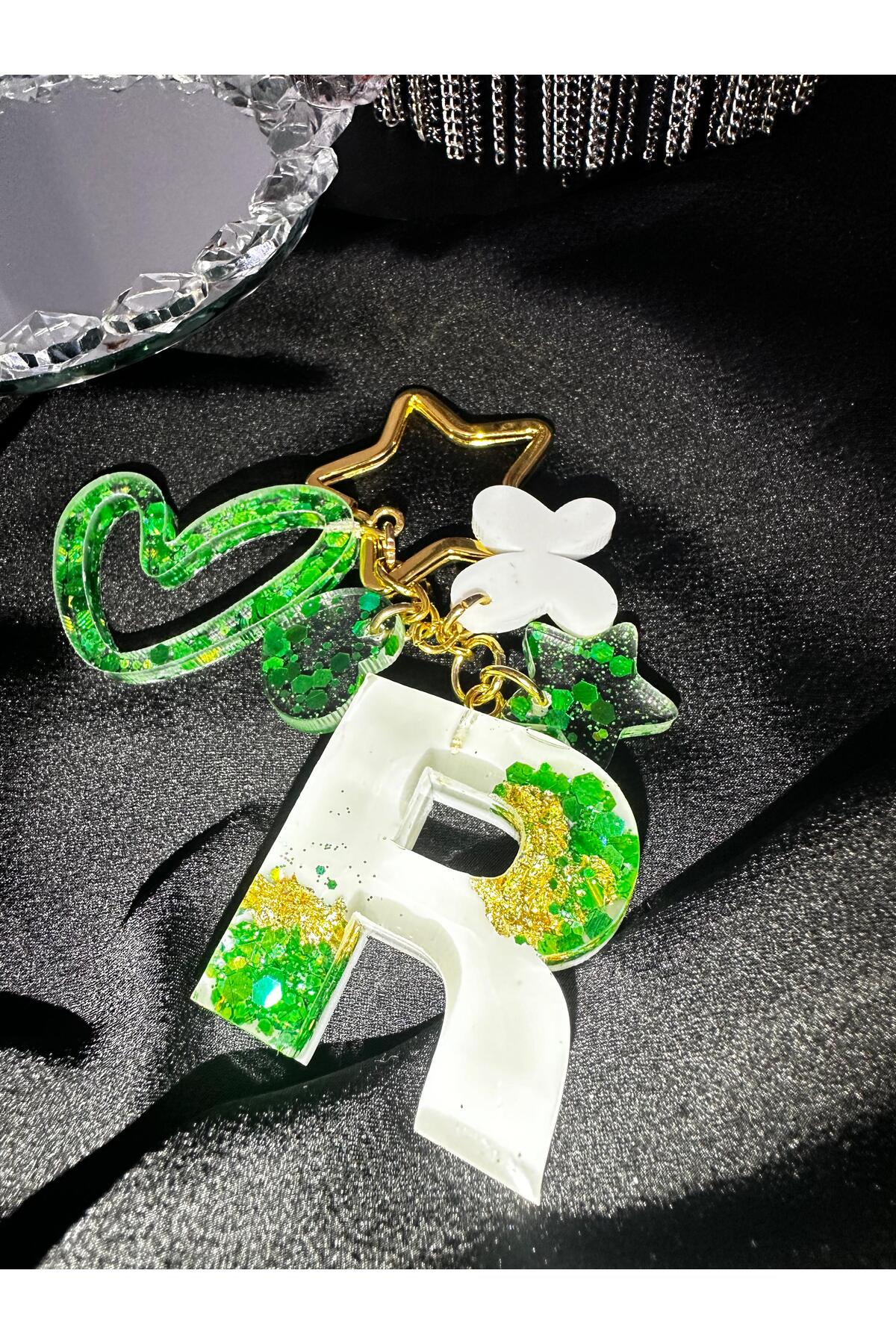 schkırt R Harf Goldrenkyıldızhalka Vıp Glitter Ekstra Figürlü Epoksi ...