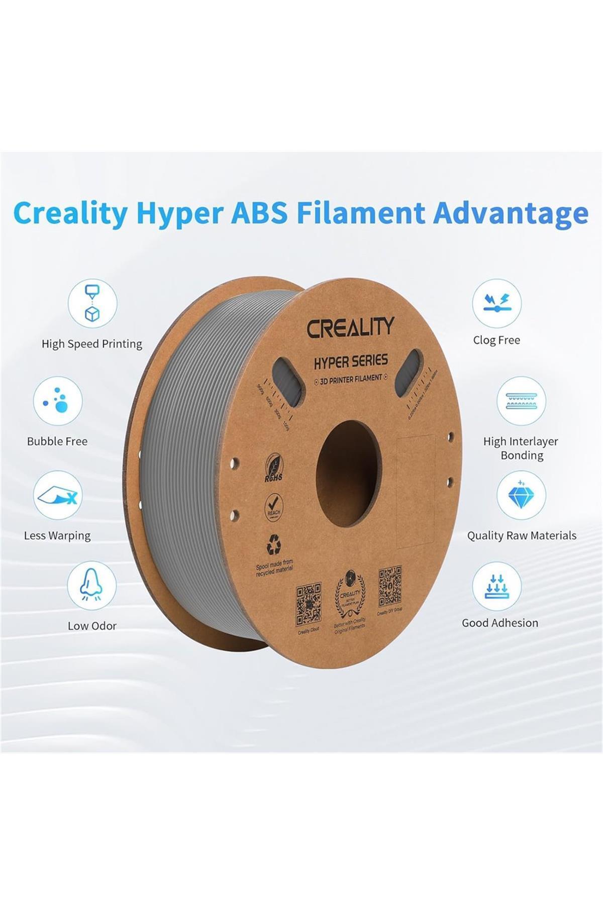 Creality Hyper Abs Gri Filament 1.75mm 1000Gr - Fiyatı, Yorumları