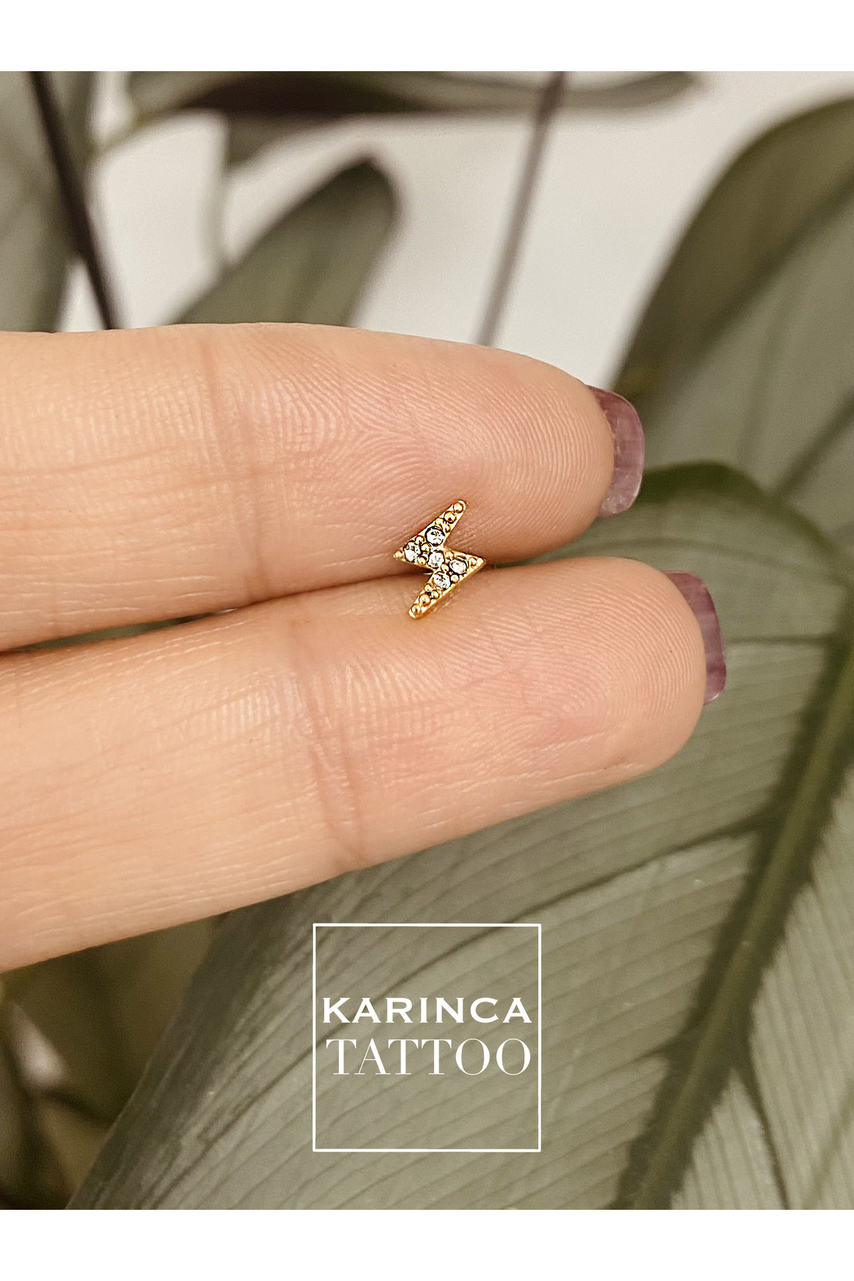 Karınca Piercing Şimşek Taşlı Piercing Flat Conch Forward Helix ...