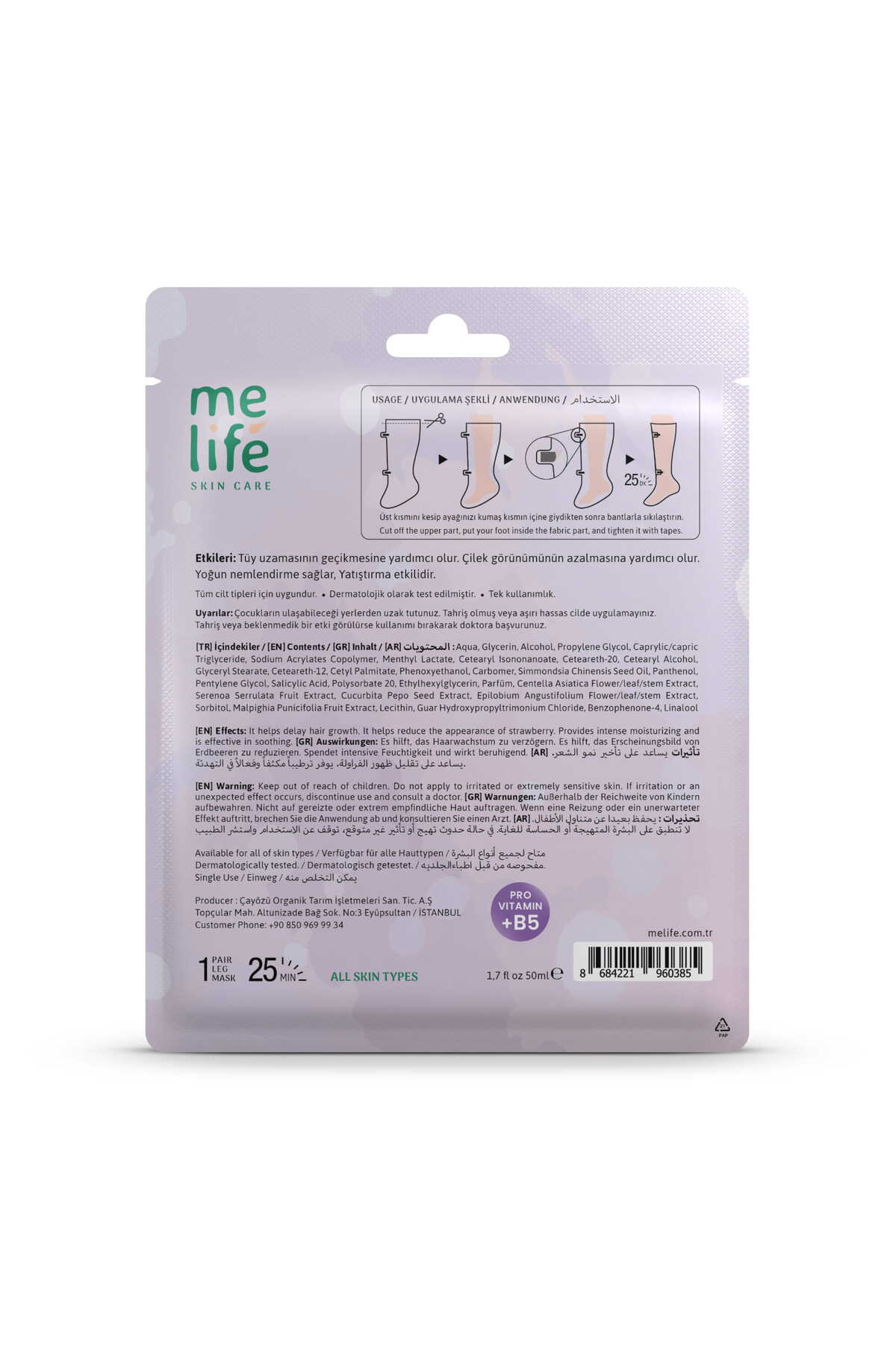 MELIFE Epilasyon Sonrası Bacak Maskesi 50 Ml Fiyatı, Yorumları - Trendyol