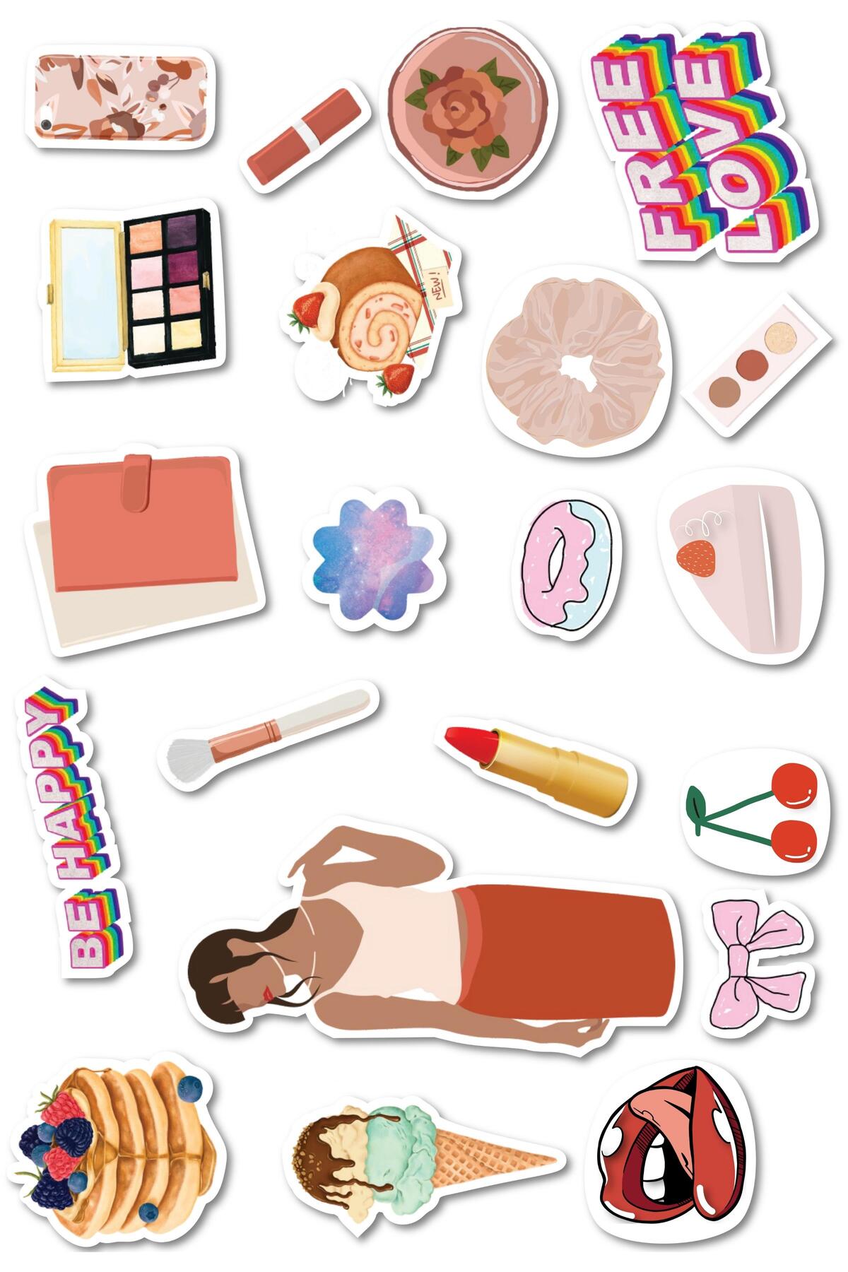 postifull Renkli Yazlık Etiket Seti, Büyük Boy, 21 Adet Su Geçirmez ...