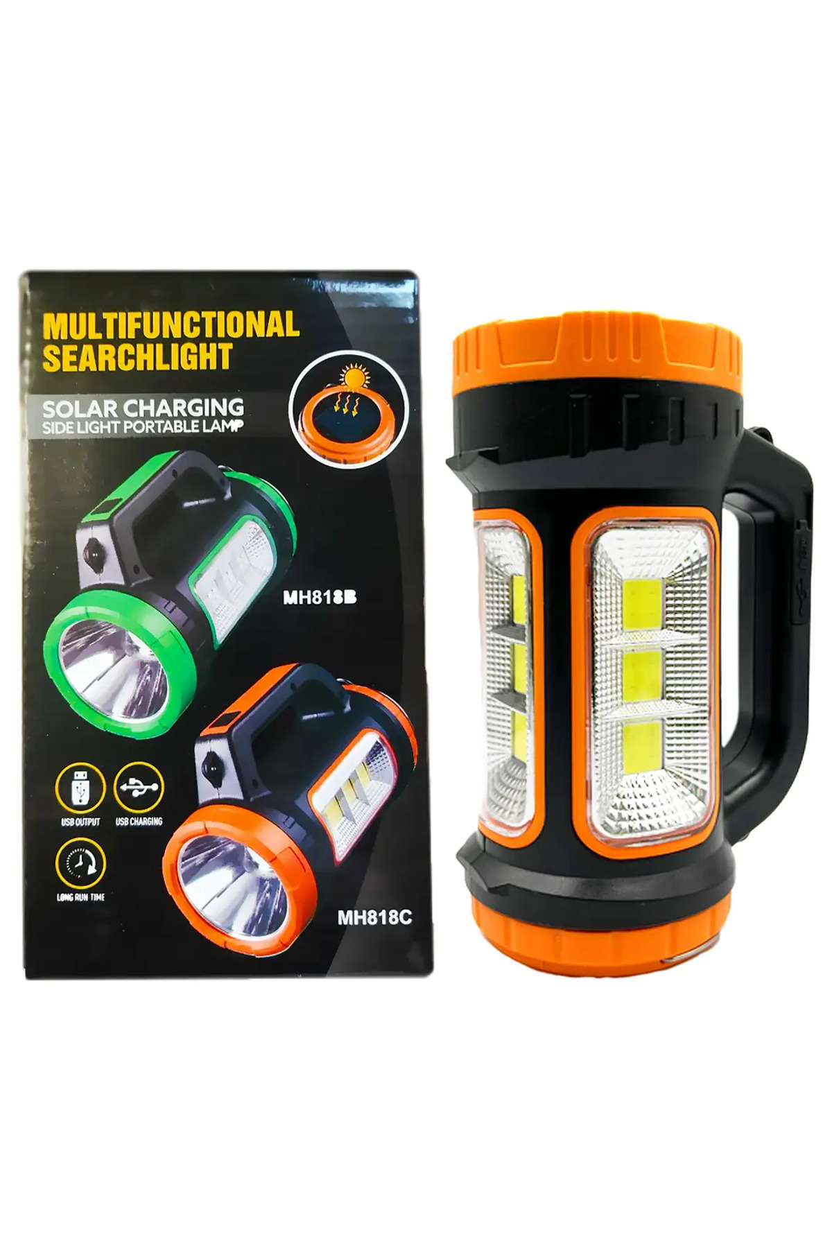 TAREZ FX-520 Solar Güneş Enerjili El Feneri Kamp Lambası, 1 KM Uzun Menzilli 5W + 15W, Powerbank ...