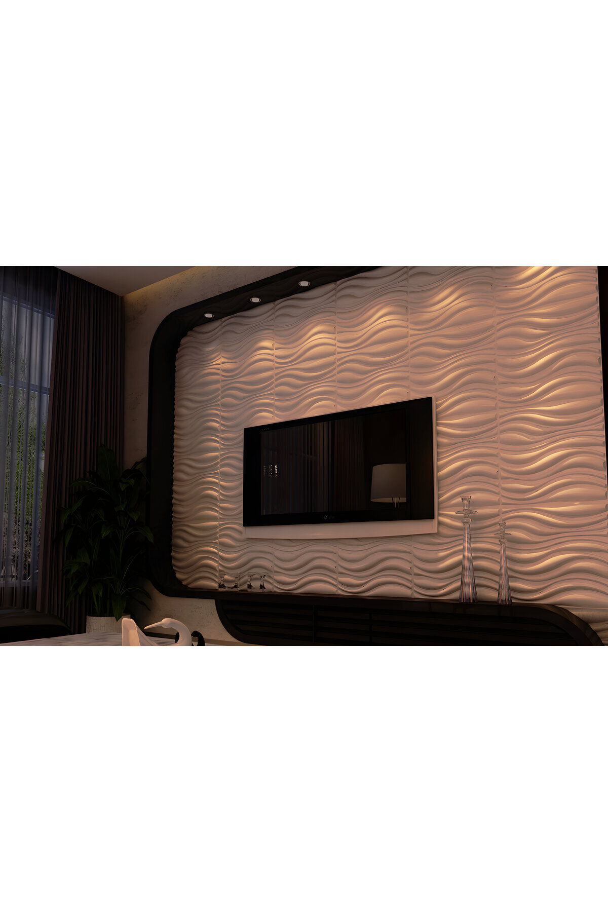 Duvarım 3 Boyutlu Boyanabilir PVC Duvar Paneli Forever (50-50 cm 4 adet ...