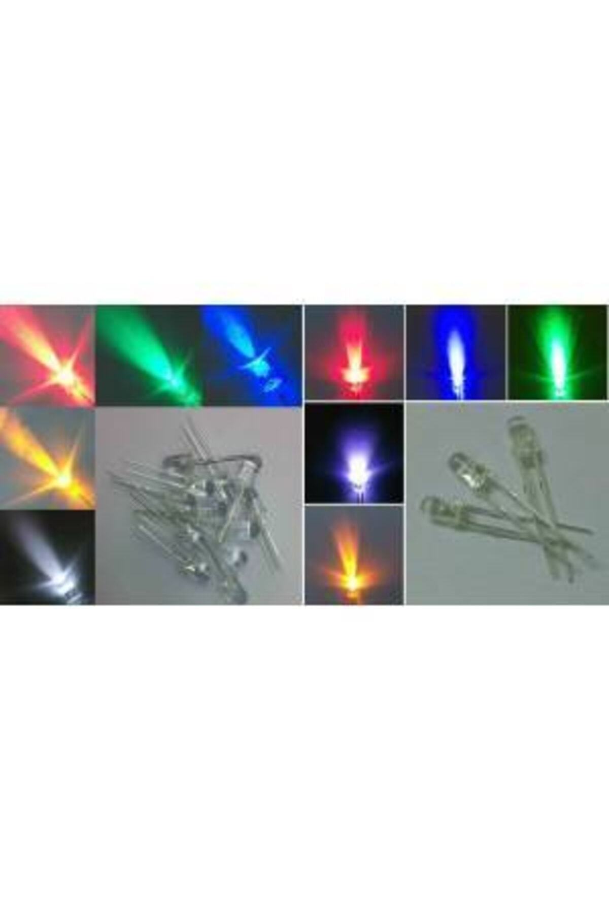 LEDONLİNE 10 Adet 5mm 2 Pin Rgb Led Flash Fast Hızlı Mantar Tip Led ...