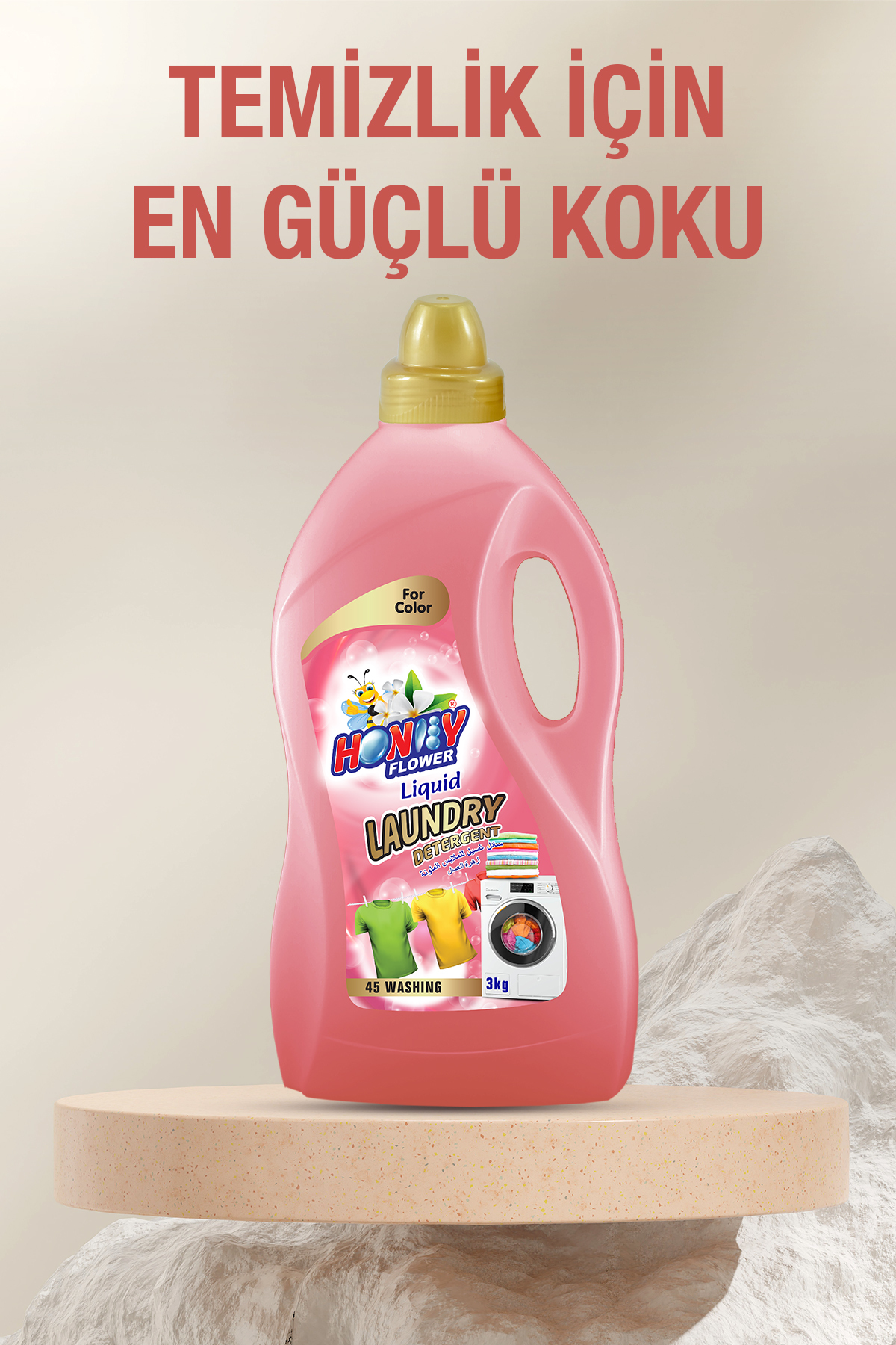 HONEY FLOWER TOZ DETERJAN 3,5 MATİK+SIVI DETERJAN 3lt+YUMUŞATICI 1,5 ...