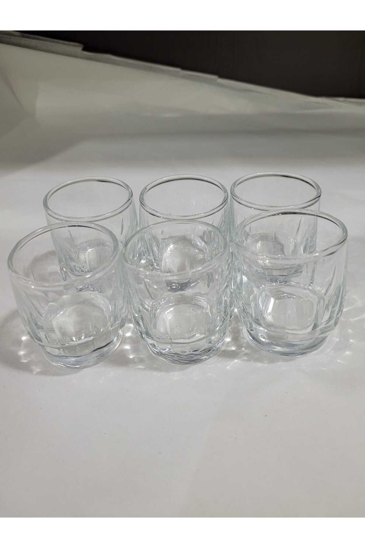 esdekor Glassco Cam 6'lı Yuvarlak Shot Bardak Soju Shot Set Aşk Sanat ...