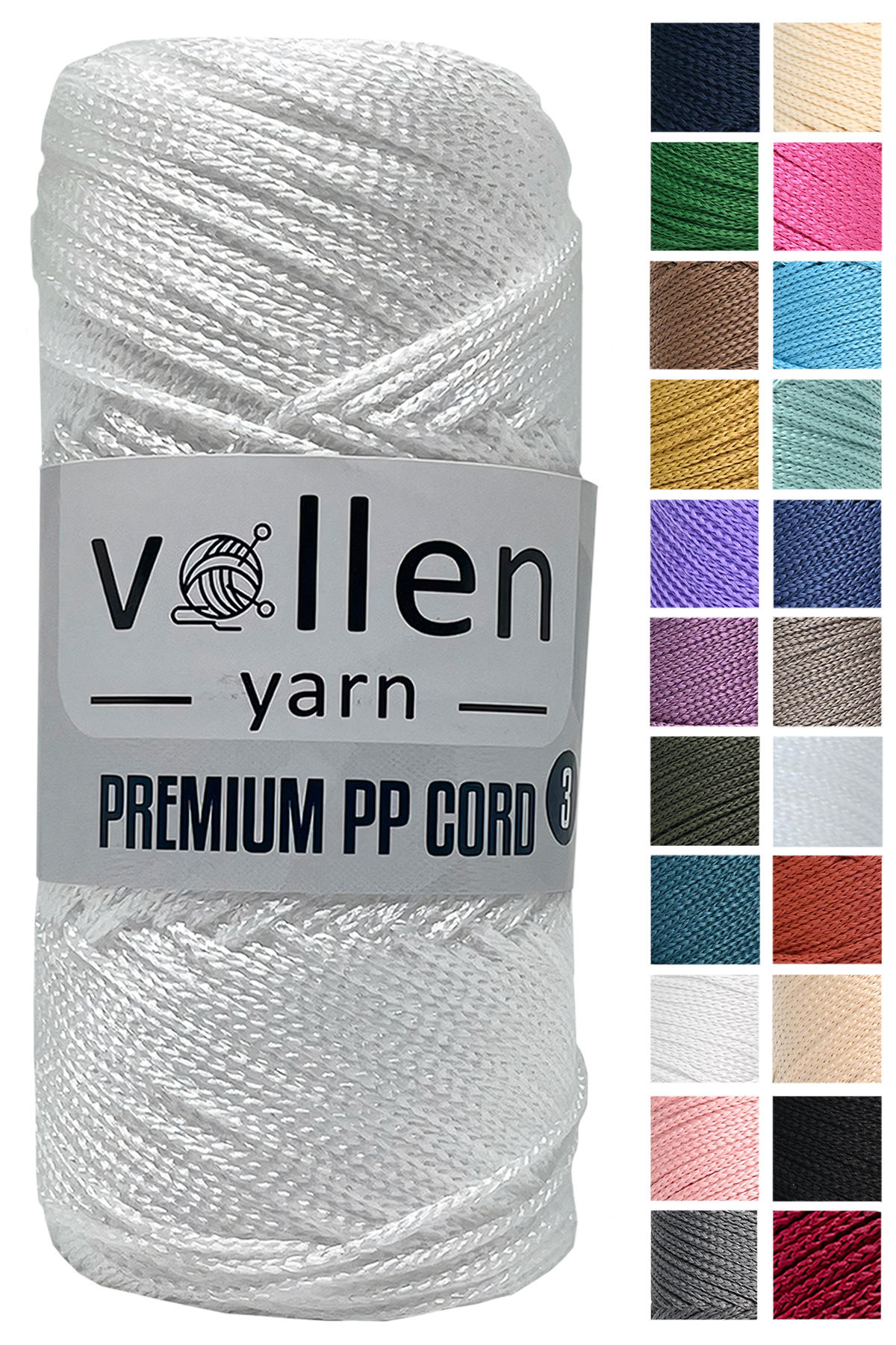 vollen yarn 1.5mm-150mt Polyester Makrome Ipi, Supla Ipi, Çanta Ipi ...