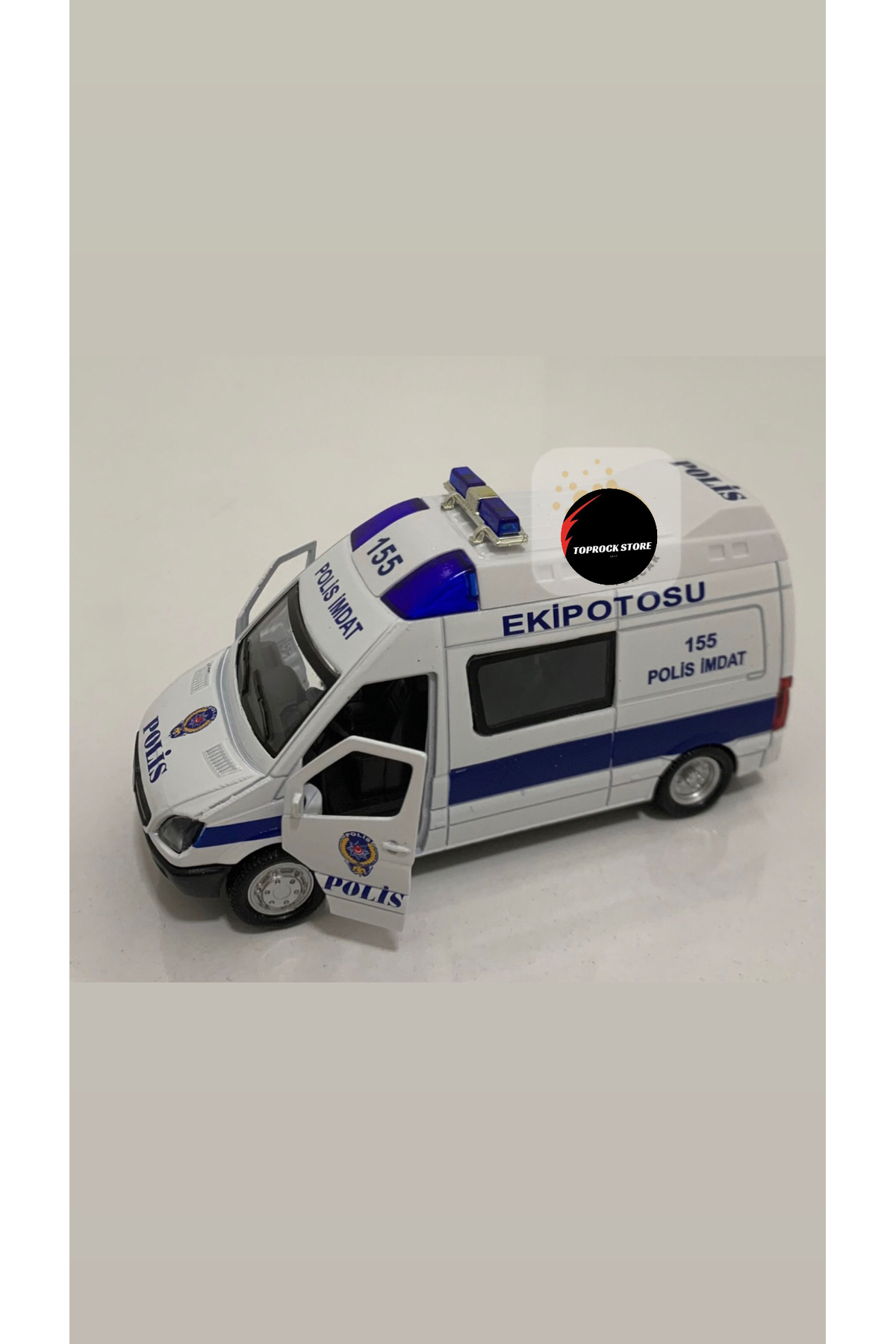 TOPROCKSTORE Metal Polis Arabası Oyuncak Işıklı Sesli Ekip Otosu Fiyatı ...