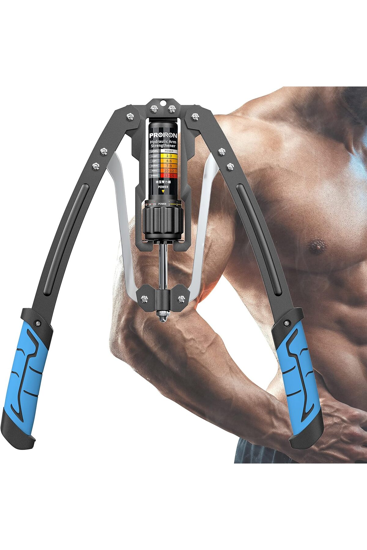 PROIRON Kol egzersiz aleti, 10 ~ 200 kg, bükülebilir dambıl, ayarlanabilir hidrolik Power ...