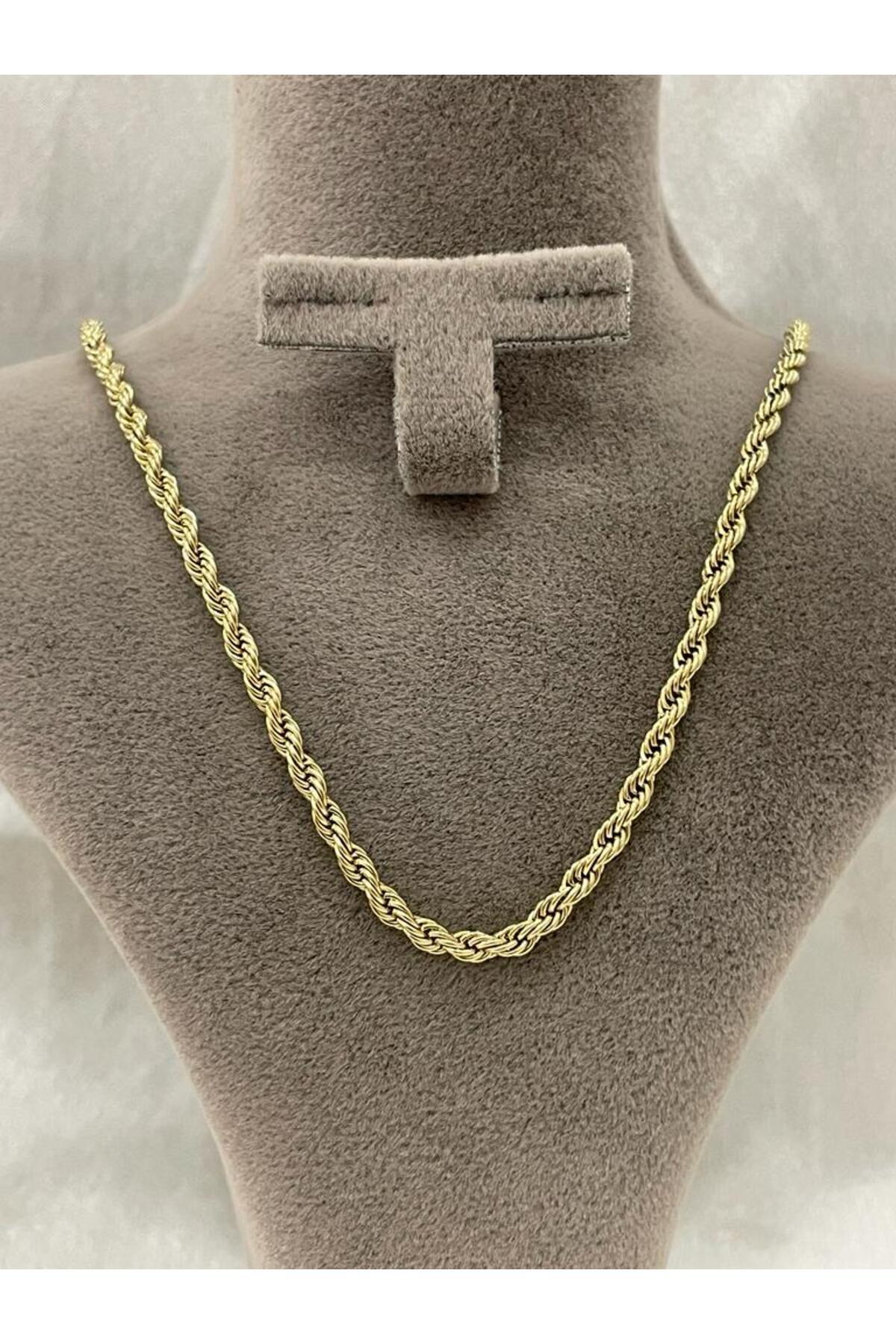 stainless steell Çelik Burma İnce Zincir Kolye (Gold) Fiyatı, Yorumları ...