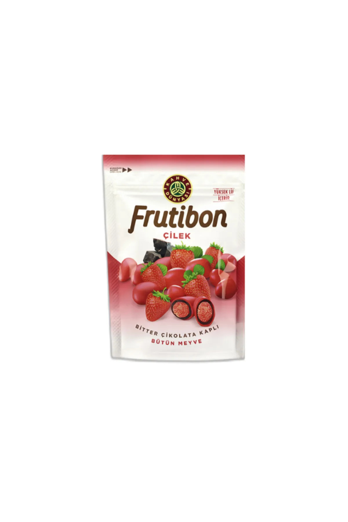 Kahve Dünyası Dünyası Frutibon Çilekli Bitter Çikolata Kaplı 50 Gr x 6 ...