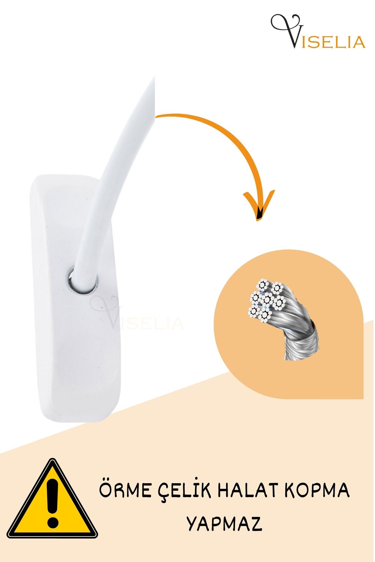 Viselia Anahtarlı Çelik Halatlı Pencere Çocuk Kilidi Çocuk Emniyet ...