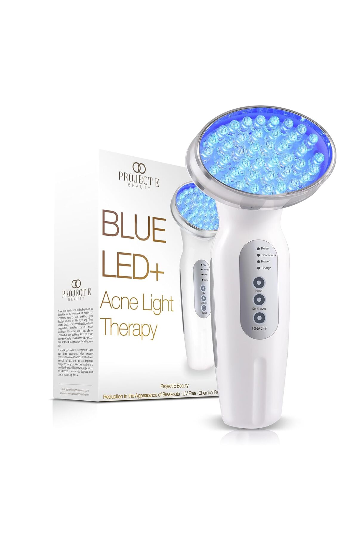 Project E Beauty Mavi LED Akne Işık Terapisi 415nm Mavi Foton Güzellik ...