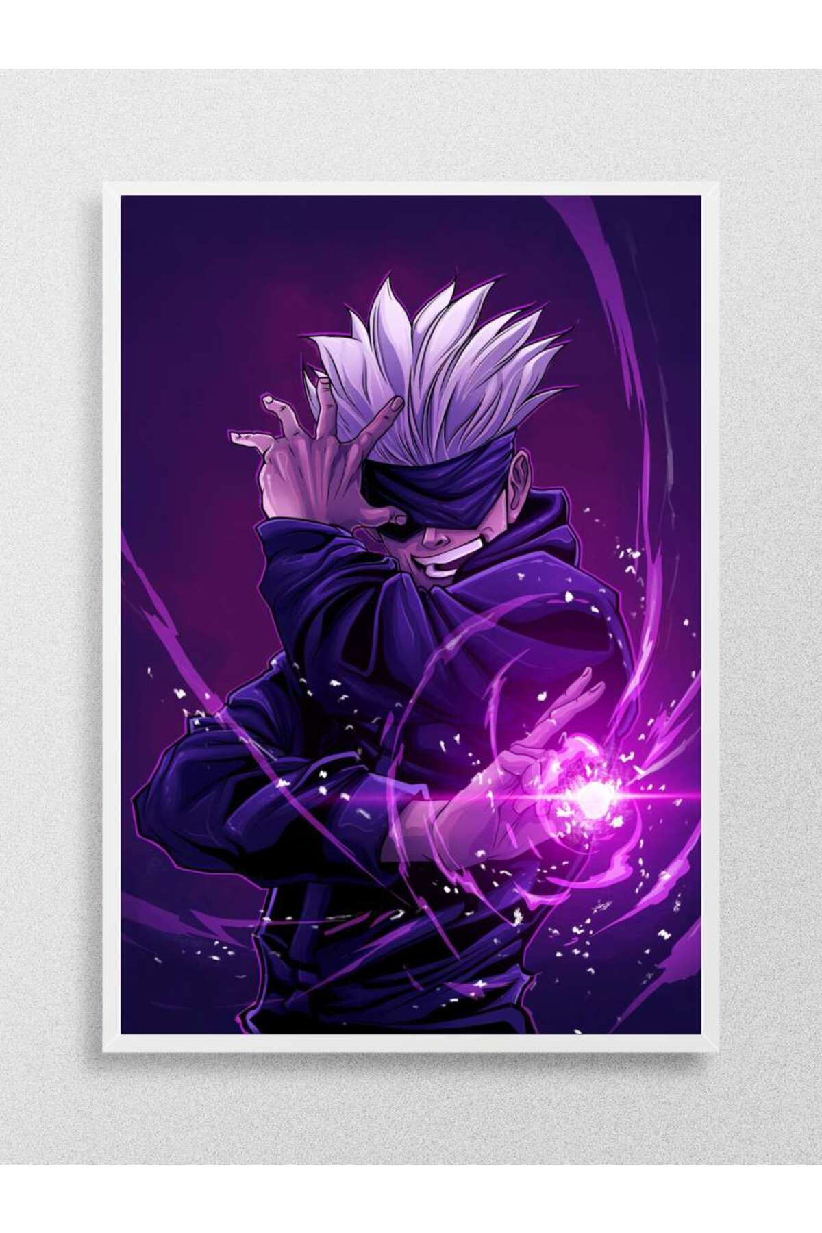 Mudi Store satoru gojo purple power Anime Poster Çerçevesiz Yüksek ...
