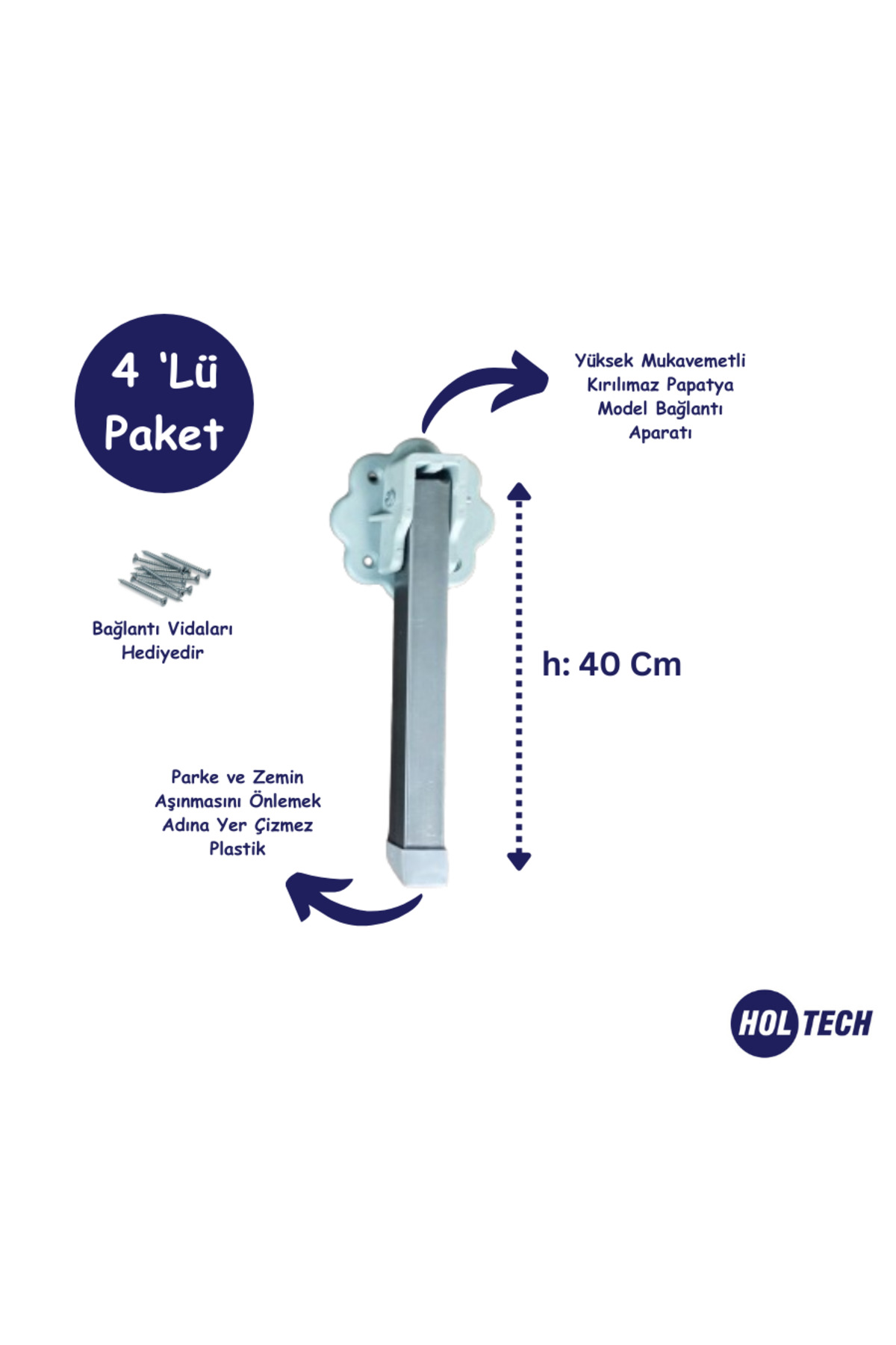 HOLTECH Katlanır Yer Sofrası Metal Ayağı, Sofra Ve Sini Altı Ayakları 4 Adet 40 Cm Fiyatı ...