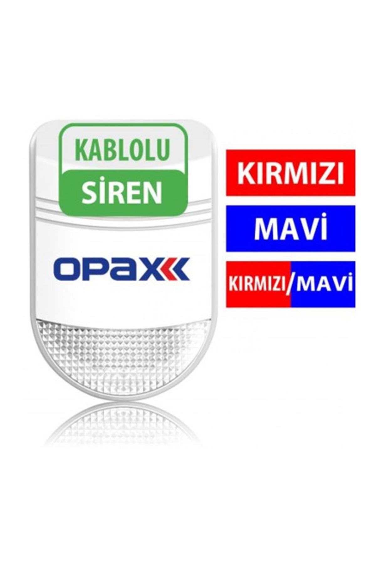 OPAX BGR-10 KABLOLU 48 LED KIRMIZI / MAVİ / KIRMIZI+MAVİ IŞIKLI HARİCİ ...