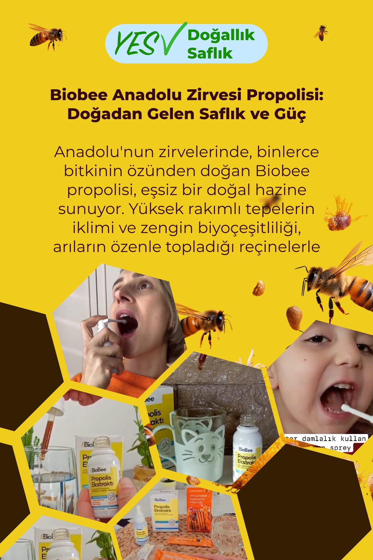 BioBee Sıvı Propolis Alkolsüz ve Glutensiz Extract Liquid 30 ml. (Gaga Sprey Hediyeli) Fiyatı ...
