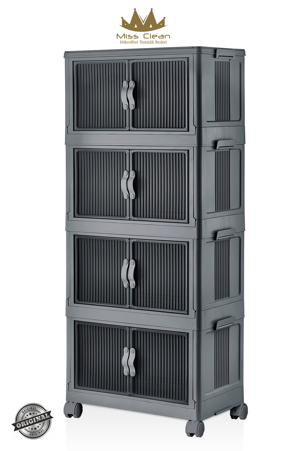 MissClean 4 LÜ Özel Set Çok Amaçlı Kapaklı Portatif Istiflenebilir ...