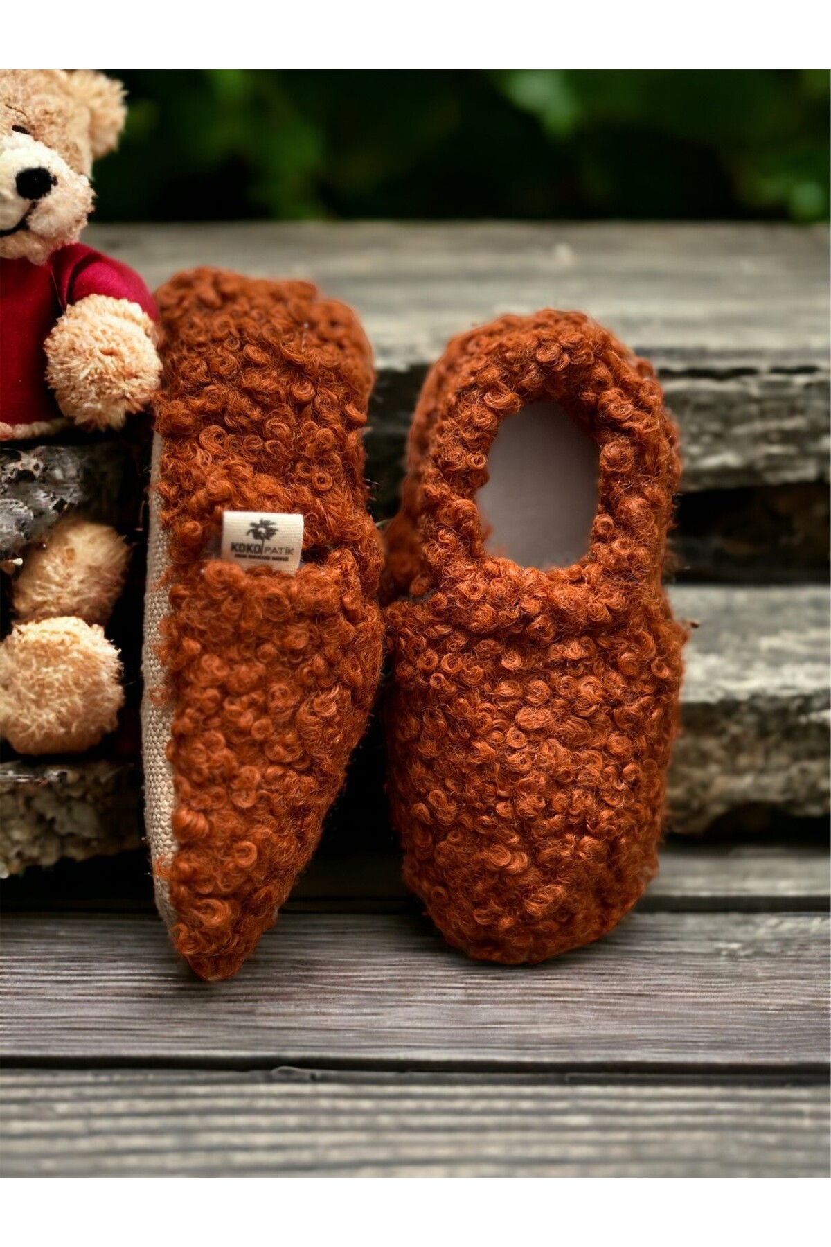 Kokopatik Kiremit Rengi Teddy Organik Pamuk Kreş-Ev Patiği Fiyatı ...