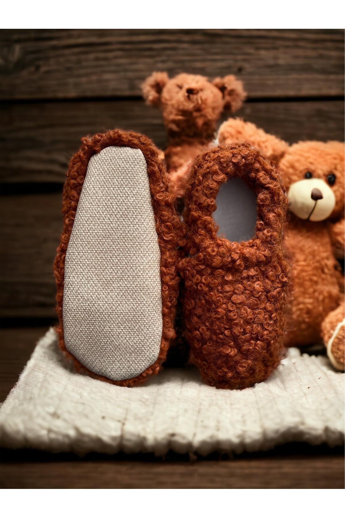 Kokopatik Kiremit Rengi Teddy Organik Pamuk Kreş-Ev Patiği Fiyatı ...