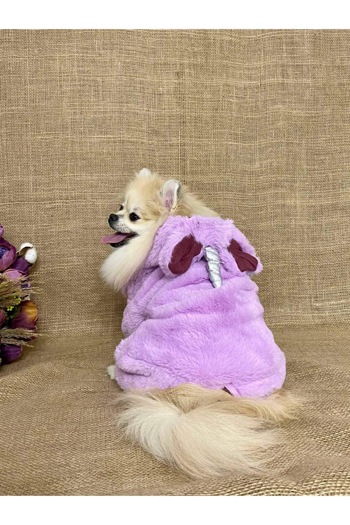 MARİA PET FASHİON Unicorn Şapkalı Köpek Kıyafeti Tulumu/Unicorn Peluş ...