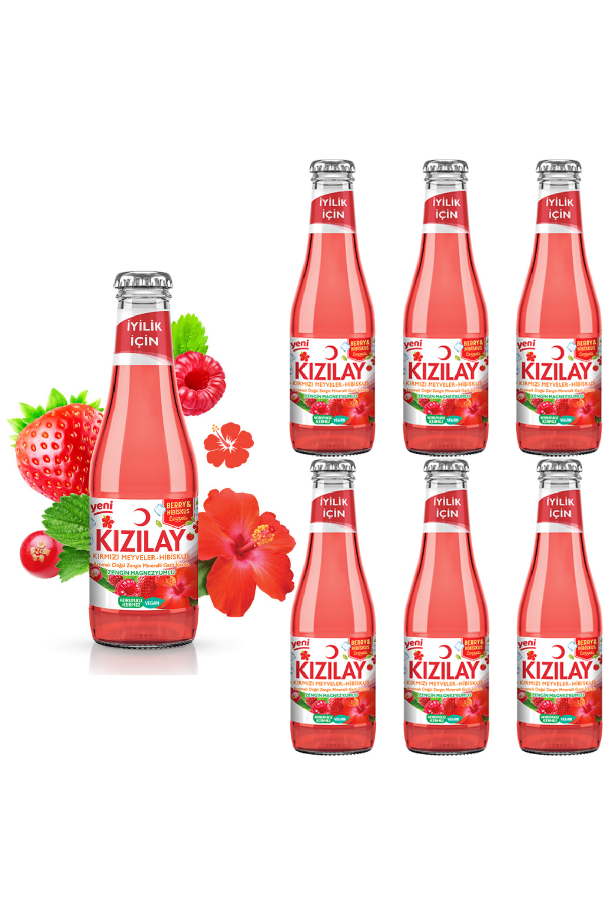 Kızılay KIZILAY MADEN SUYU DOĞAL KIRMIZI MEYVELER HİBİSKUS AROMALI 200 ...