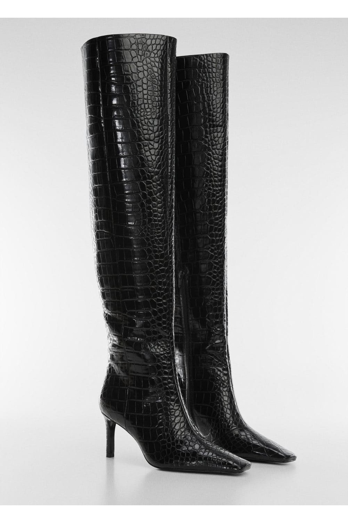 MANGO Timsah Derisi Görünümlü Topuklu Çizme Fiyatı, Yorumları - Trendyol