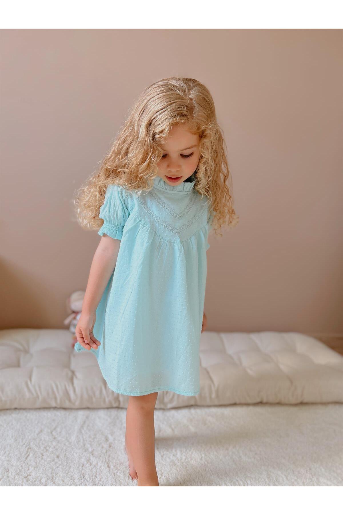 Cute Petit Kısa Kollu Yeşil Elbise Kız Çocuk Fiyatı, Yorumları - Trendyol