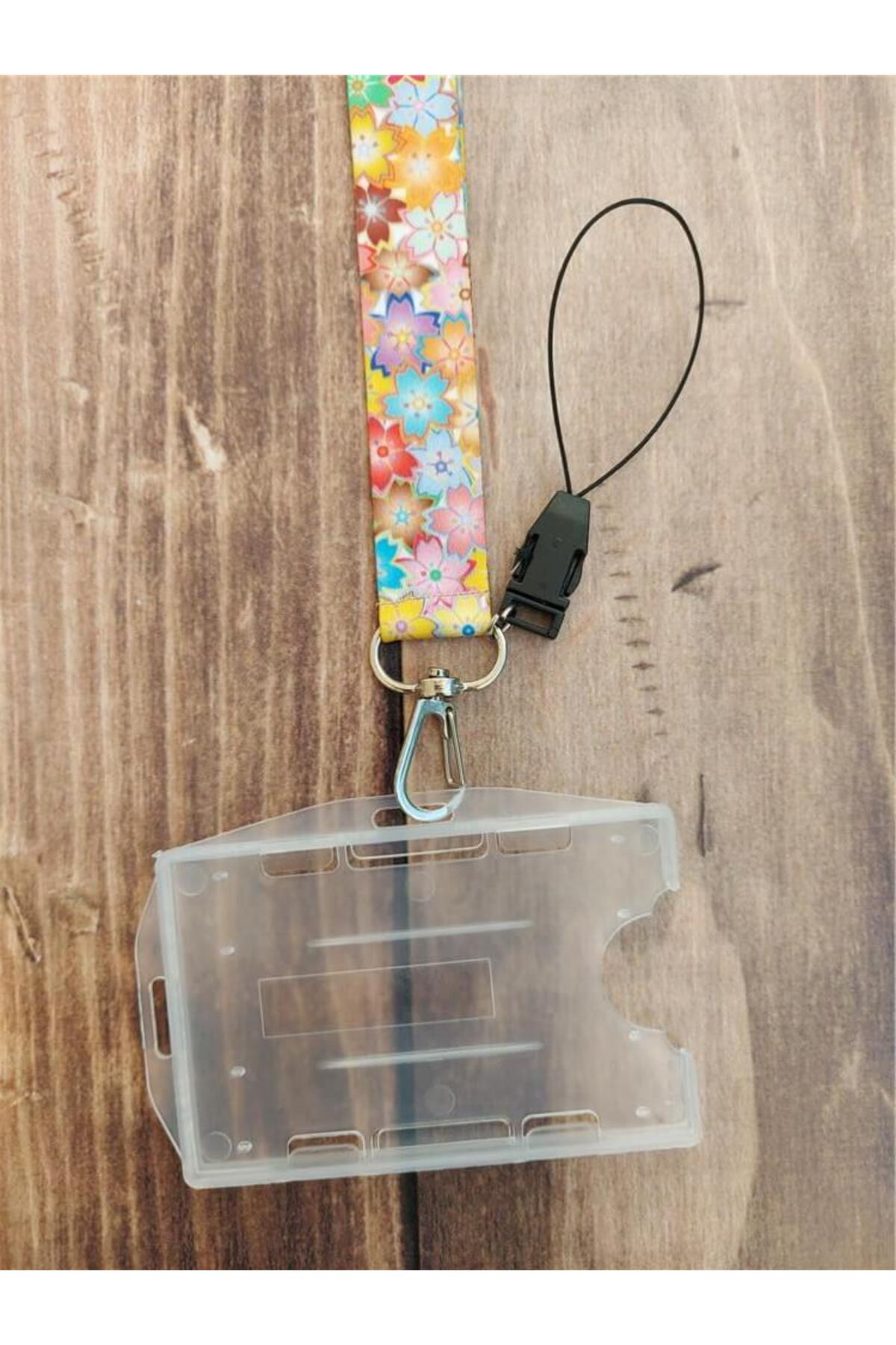 doktorbonem Renkli Çiçekler Kart Askısı Yaka Kartı Boyun Askı İpi ...