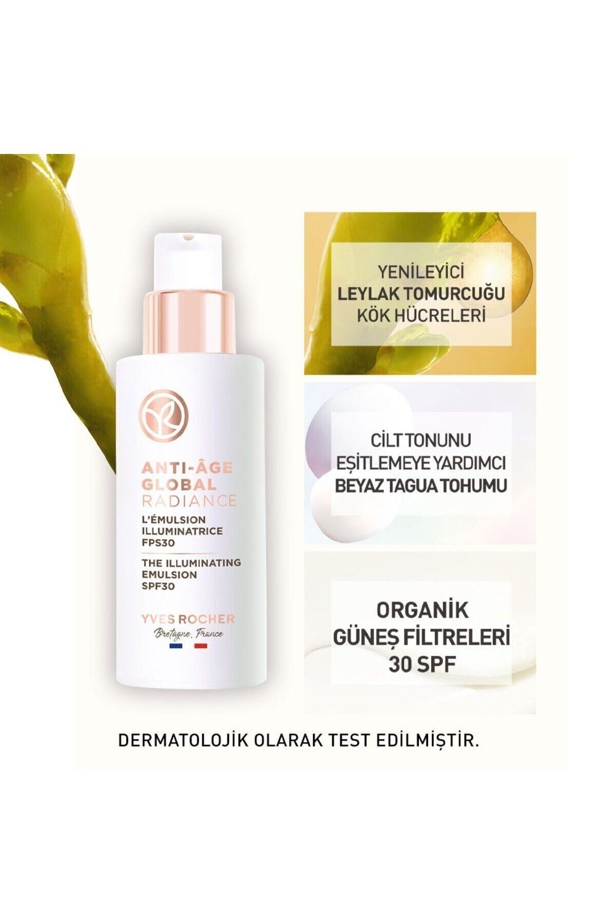 Yves Rocher Anti-Blemish 30 SPF Emulsion Cream-Anti-Aging Herbal Stem ...