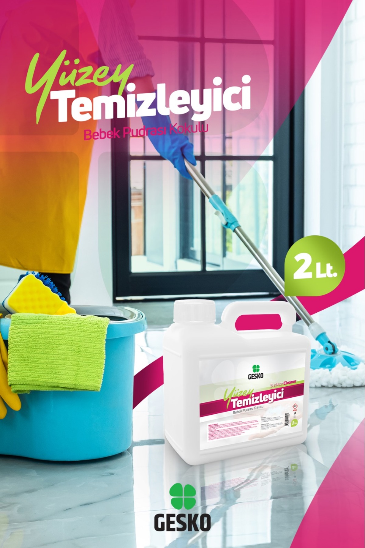 GESKO Bebek Pudrası Kokulu Yüzey Temizleyici 2 lt (2000 ml) Fiyatı ...