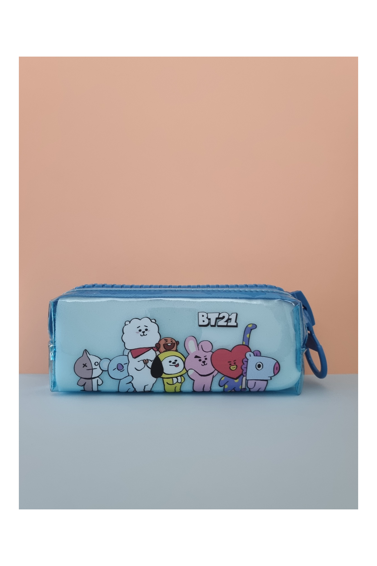 TOYFEST BTS BT21 Temalı Dev Fermuarlı Kalemlik Şeffaf Kalem Kutusu ...