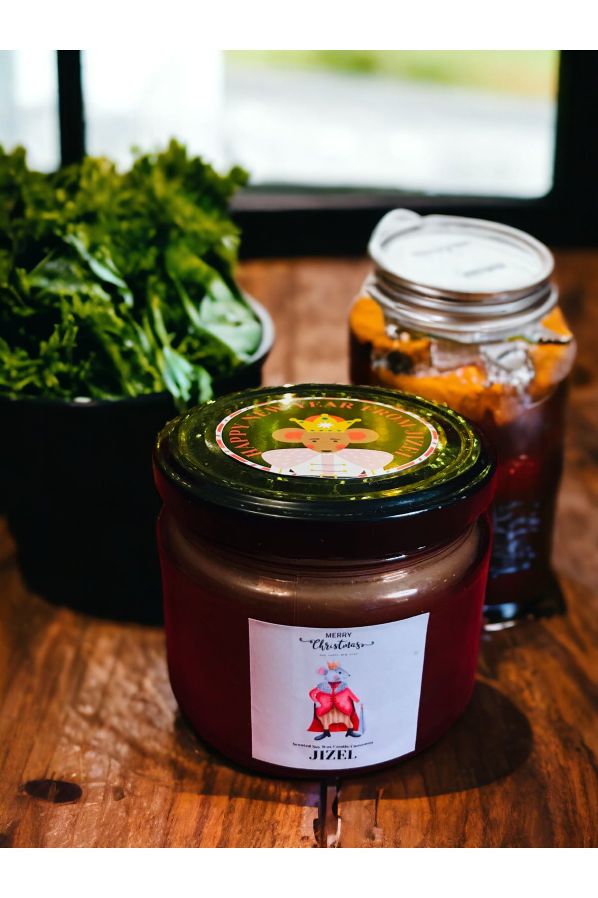 Jizel Dekoratif El Yapımı %100 Soya Wax Doğal Tarçın Kokulu Fındıkkıran ...