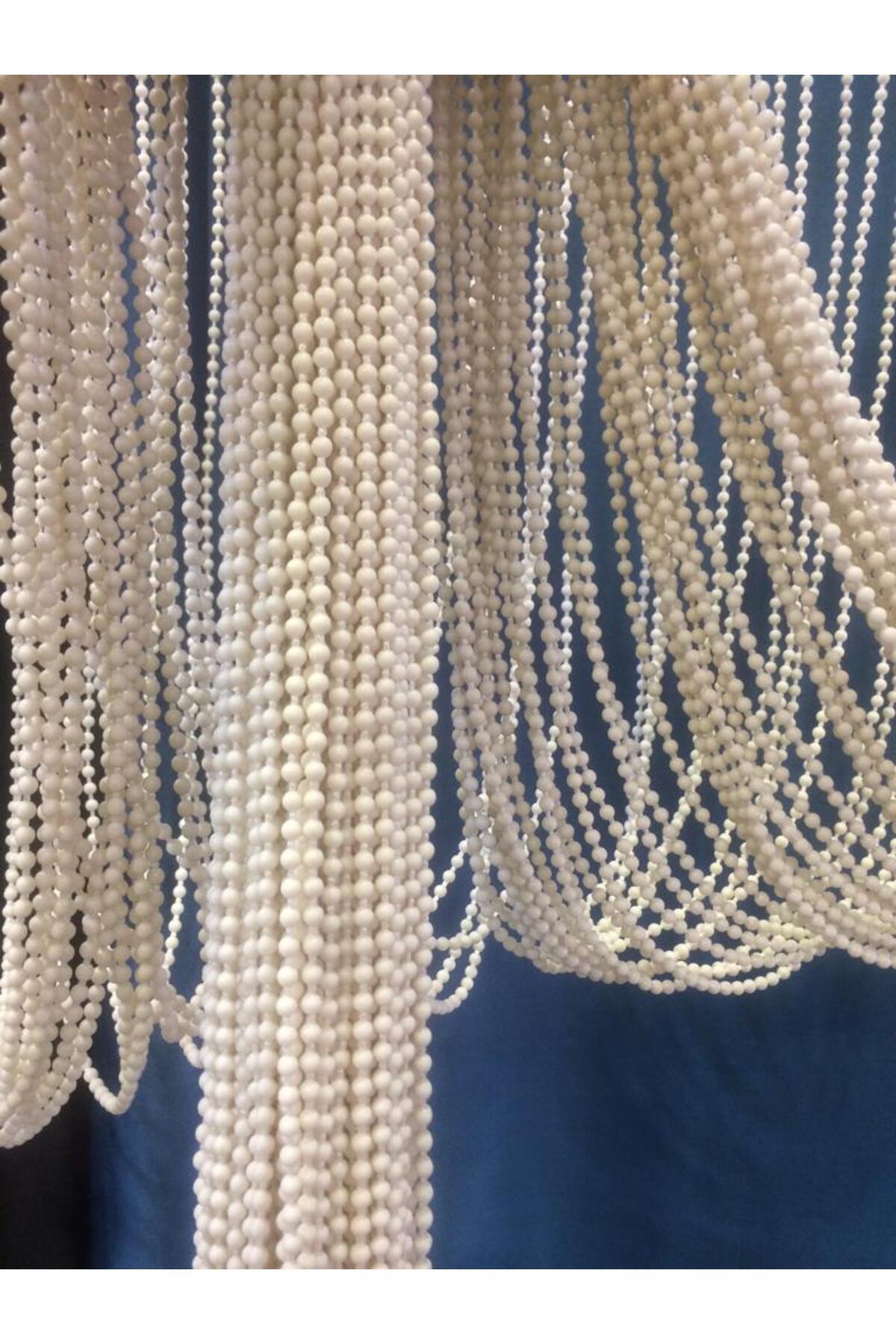 özdeğer home 80x200krem 1cm Aralık Kapı Boncuk Perde Ahşap Kapı Perdesi ...