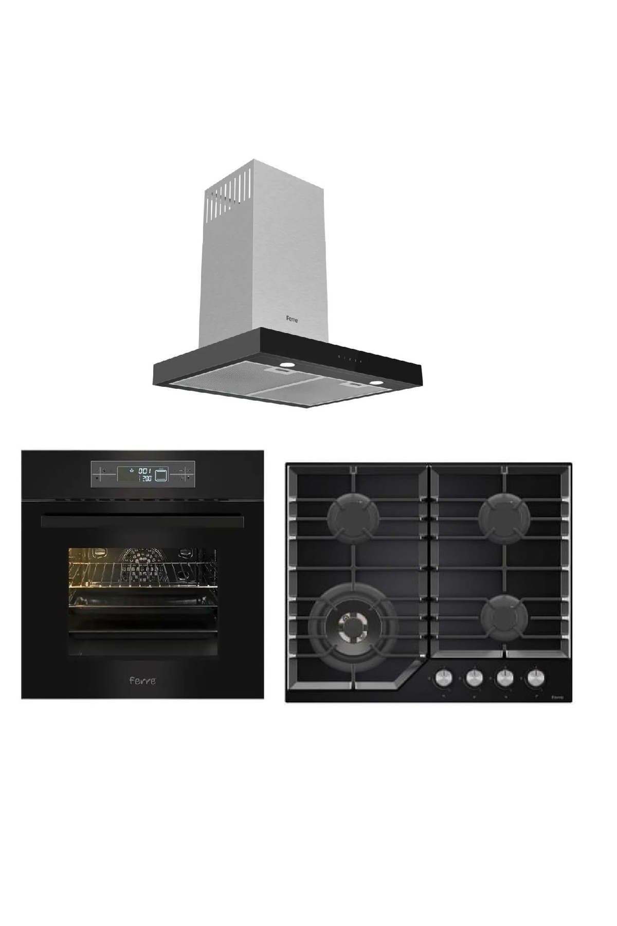 Ferre Ultra Lüks Serisi -11+0 Fonk. MEGA ANKASTRE SET Set (nt025+ 11002 ...