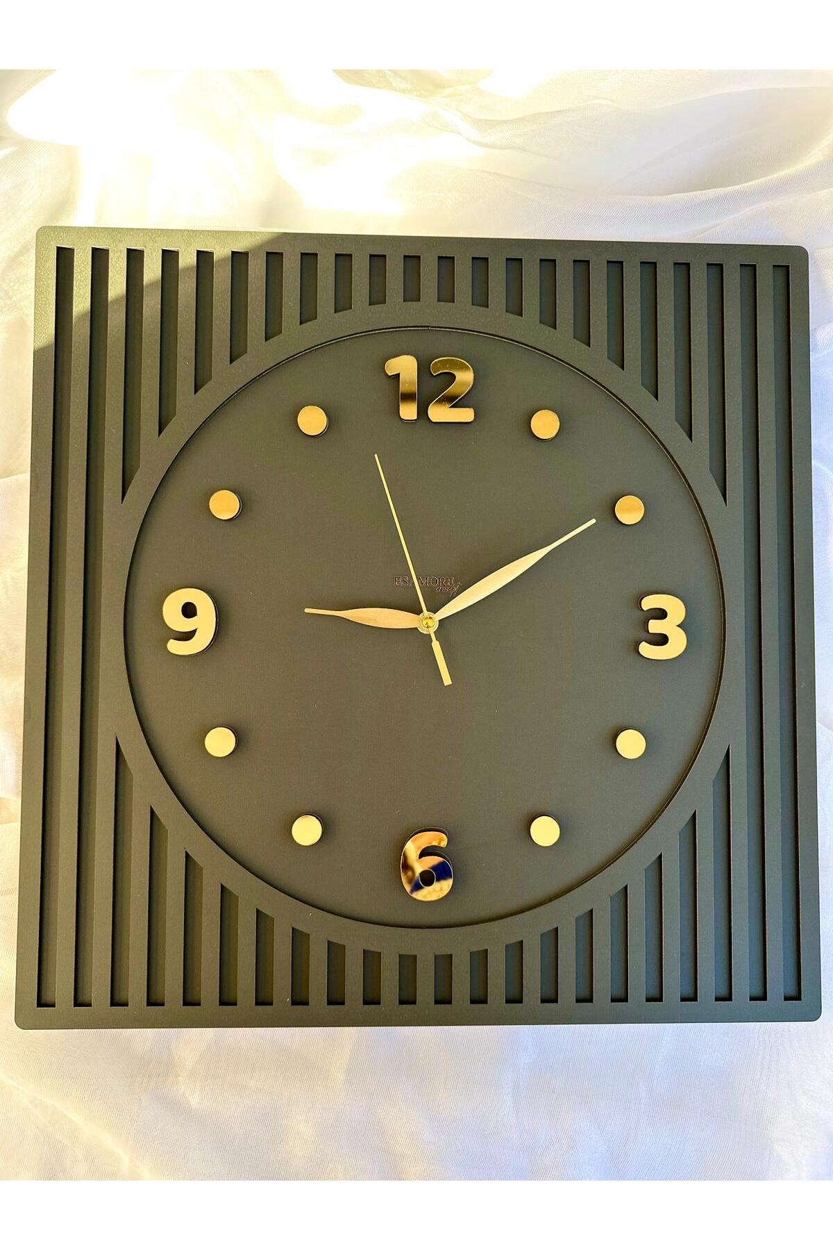 esamore concept Kare Gold Rakamlı 50*50 cm Duvar saati - Modern Duvar ...