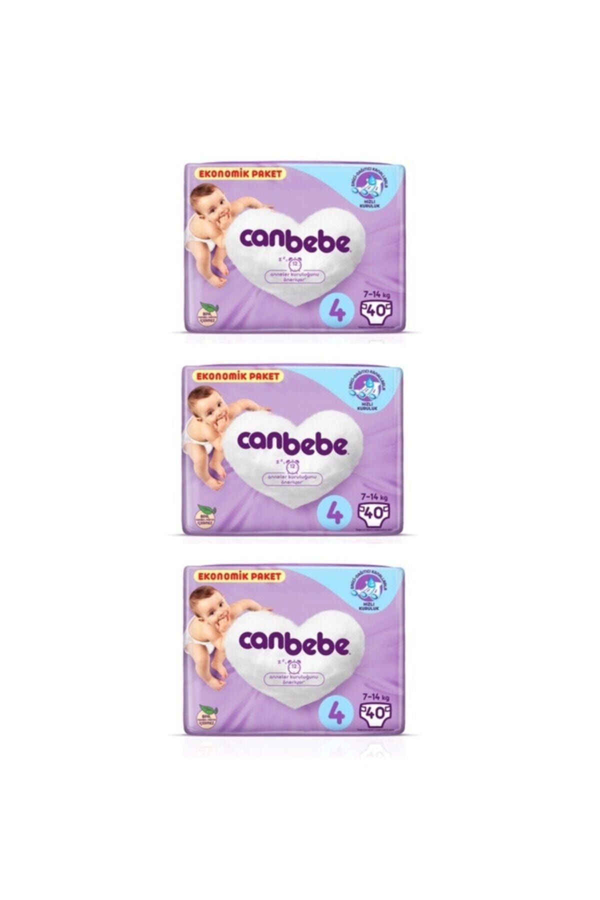 Canbebe 4 Numara 40x3=120 Adet Bebek Bezi 3 'lü Set 4-14 Kg - Fiyatı ...