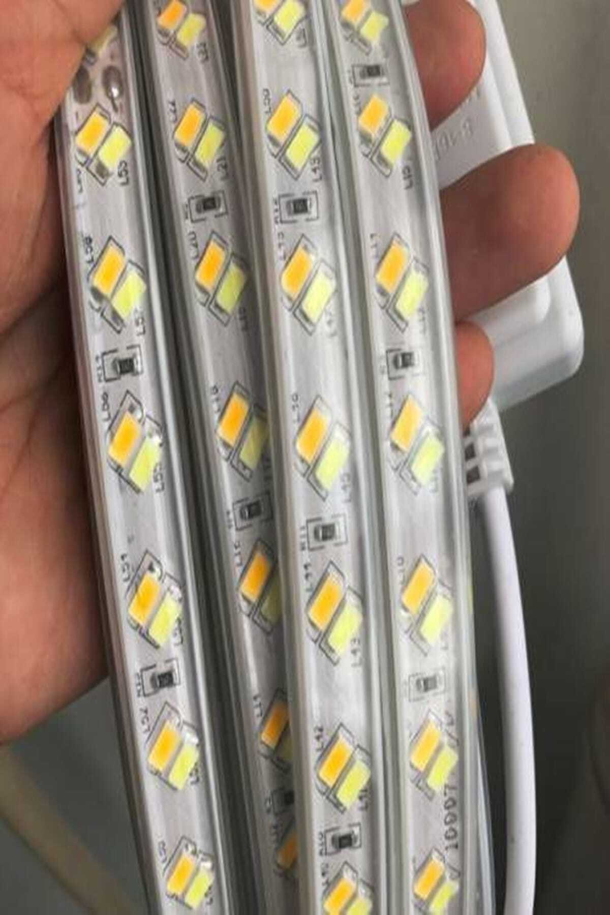 Atlantis 220 Volt 5050 - 3 Chip Hose LED Strip + Plug -20 Mt- Daylight ...