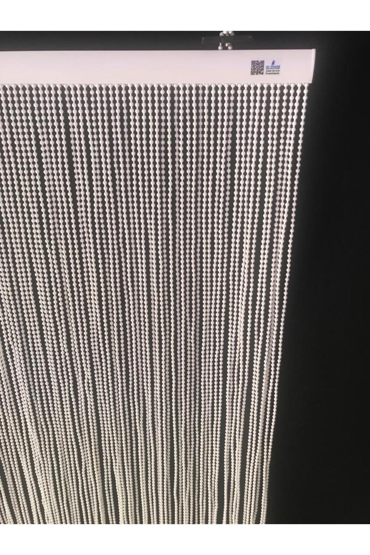 özdeğer home 90x200krem 5mm Aralık Kapı Boncuk Perde Ahşap Kapı Perdesi ...