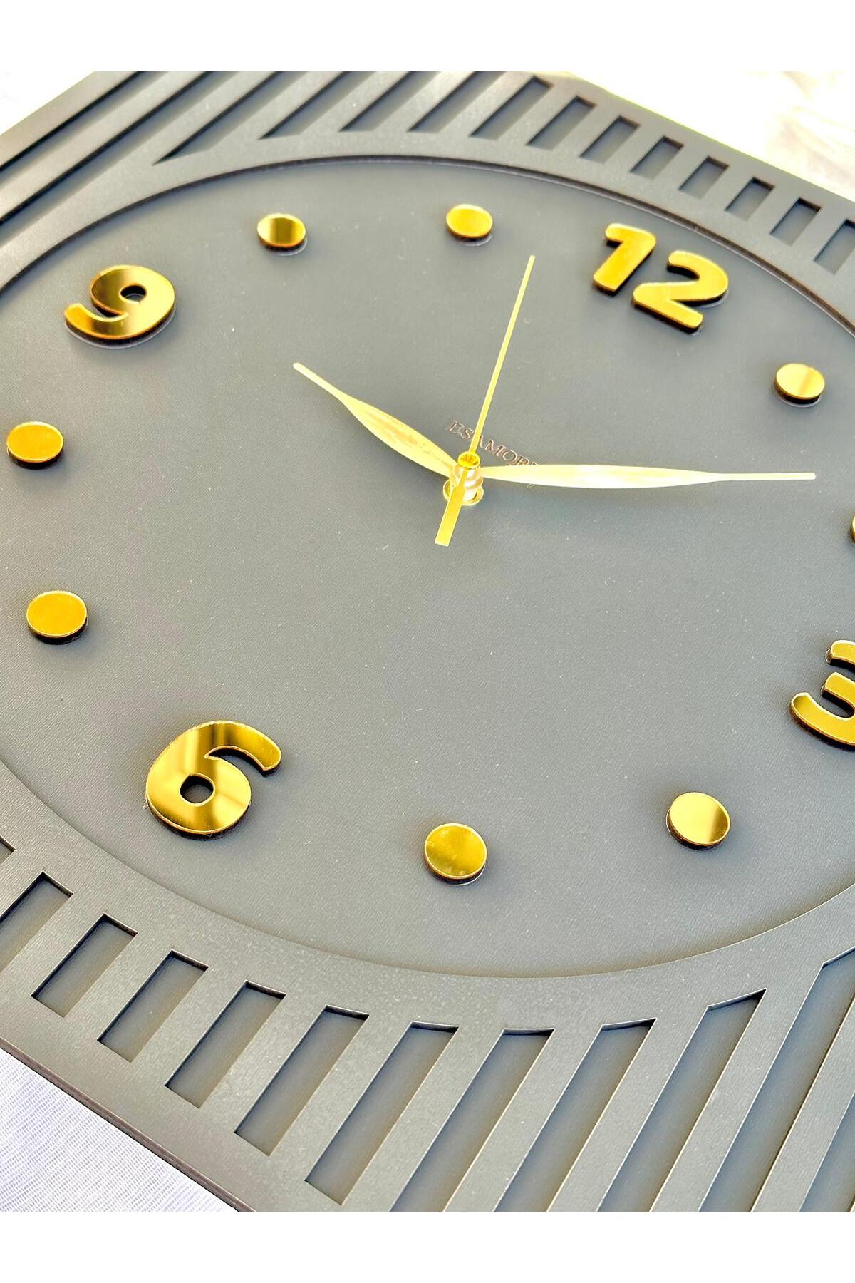 esamore concept Kare Gold Rakamlı 50*50 cm Duvar saati - Modern Duvar ...