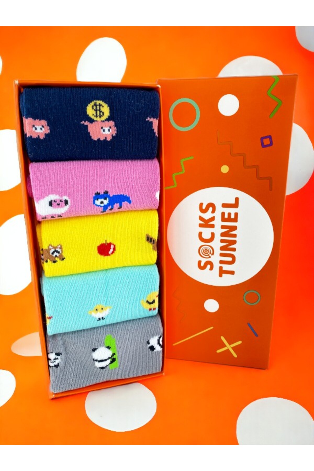 Socks Tunnel 5'li Hayvan Desenli Renkli Tasarım Çorap Fiyatı, Yorumları ...
