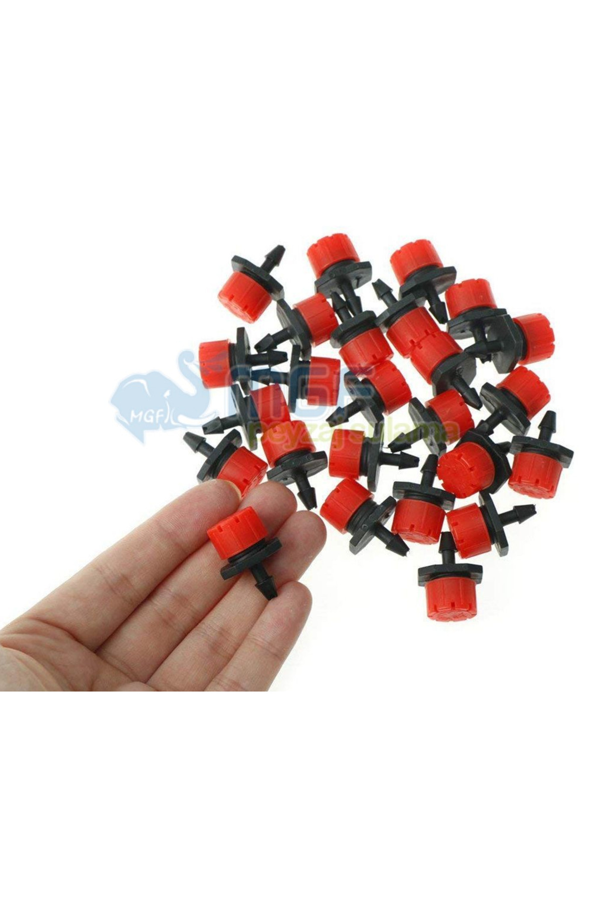 MGF PLAST Mgf 250 Adet Kırmızı Debi Ayarlı Damlatıcı Meme+Delici Hediye ...