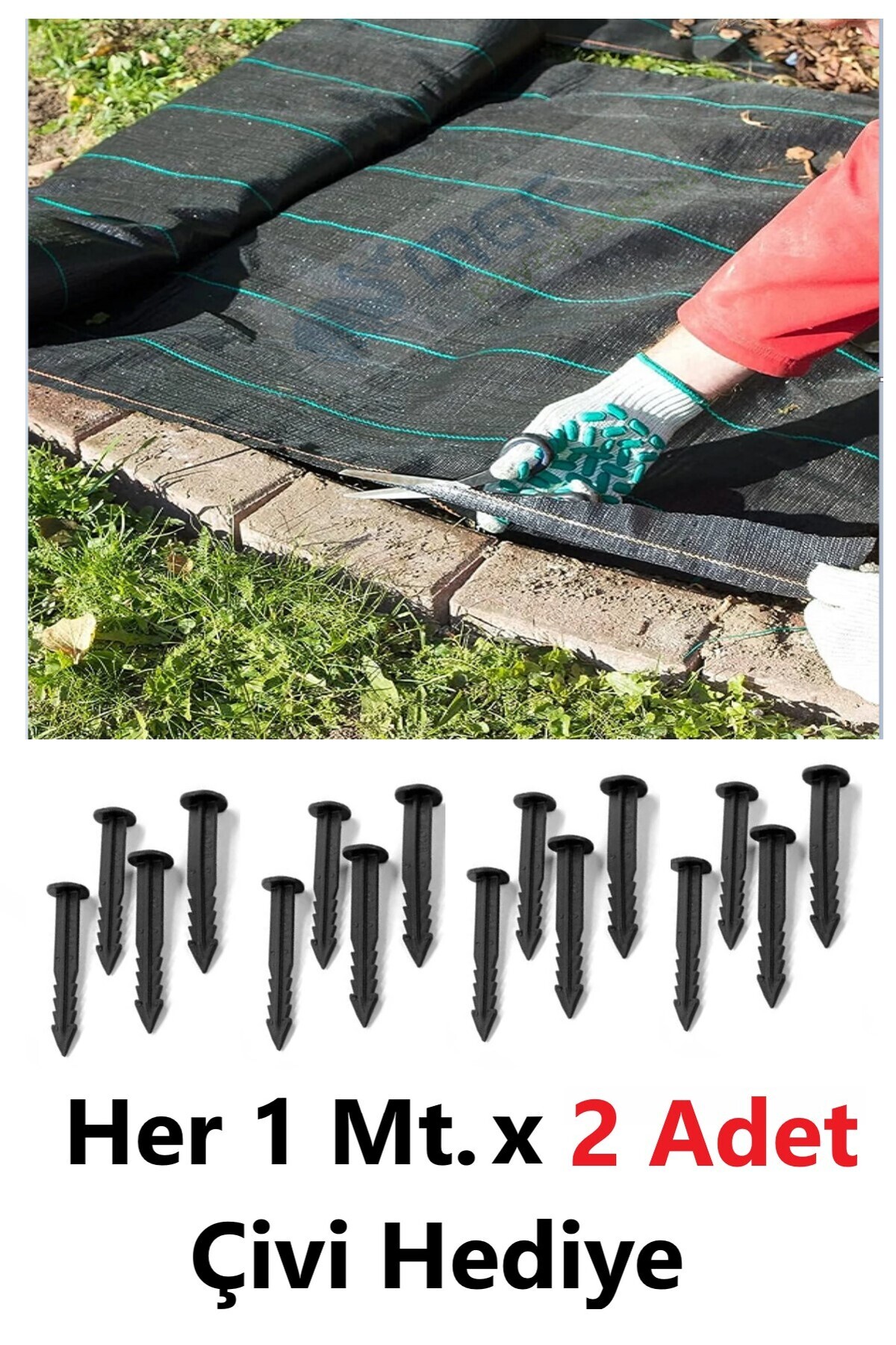 MGF PLAST Mgf (En 1mt x Uzunluk 50 Mt)Yabani Ot Kontrol Bahçe Bezi ...