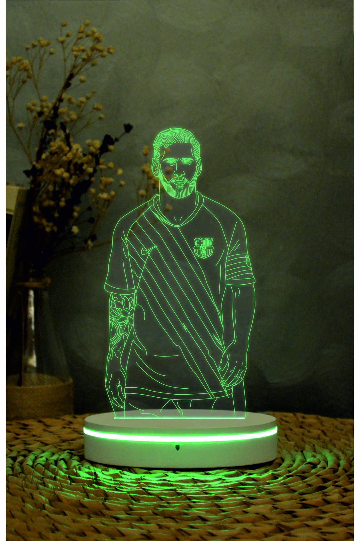 Yubi Design Messi, Futbol Severlere - 3 boyutlu led lamba 16 renk ...