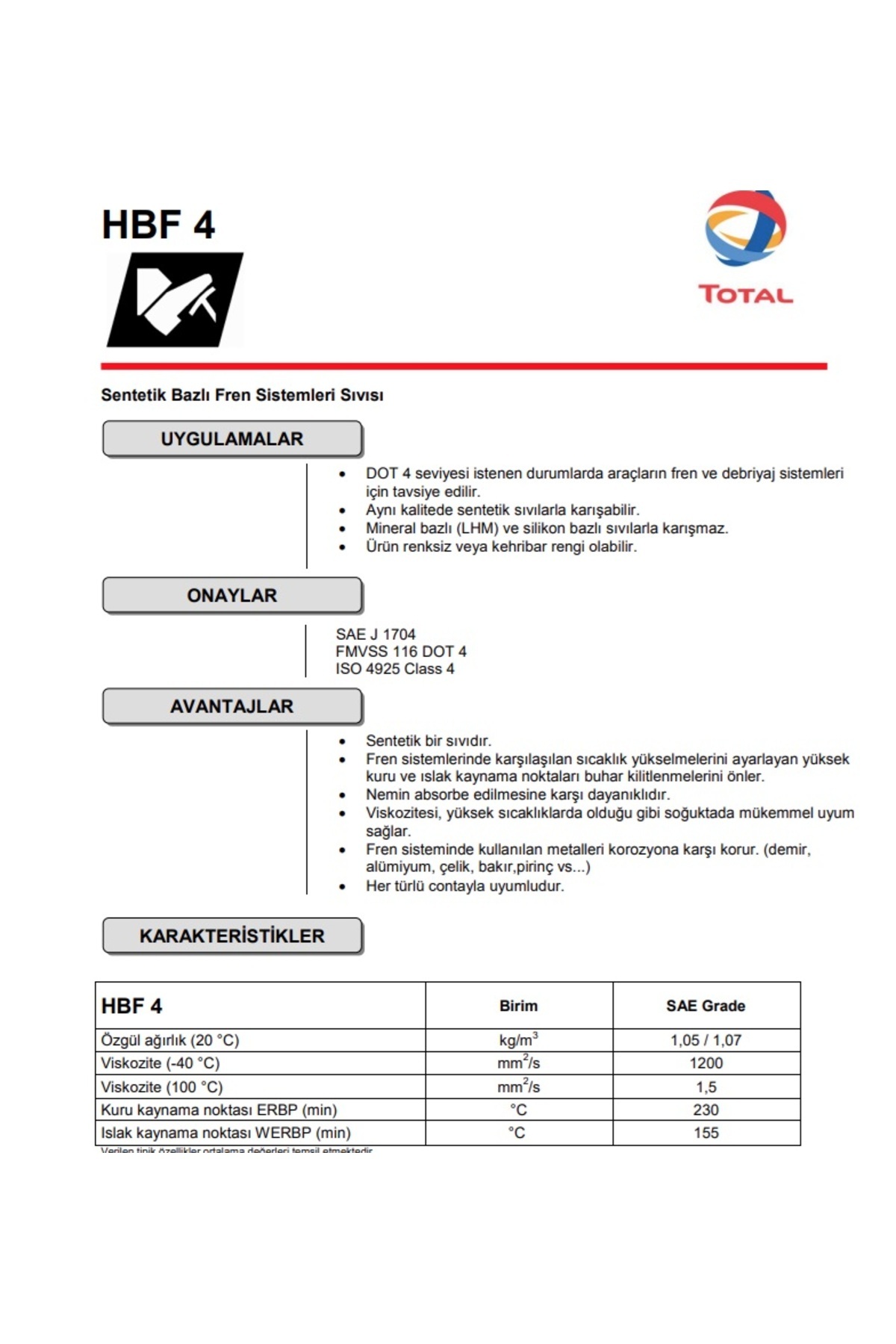Total DOT 4 Brake Fluid Fren Hidrolik Yağı - 0,5L - Fiyatı, Yorumları