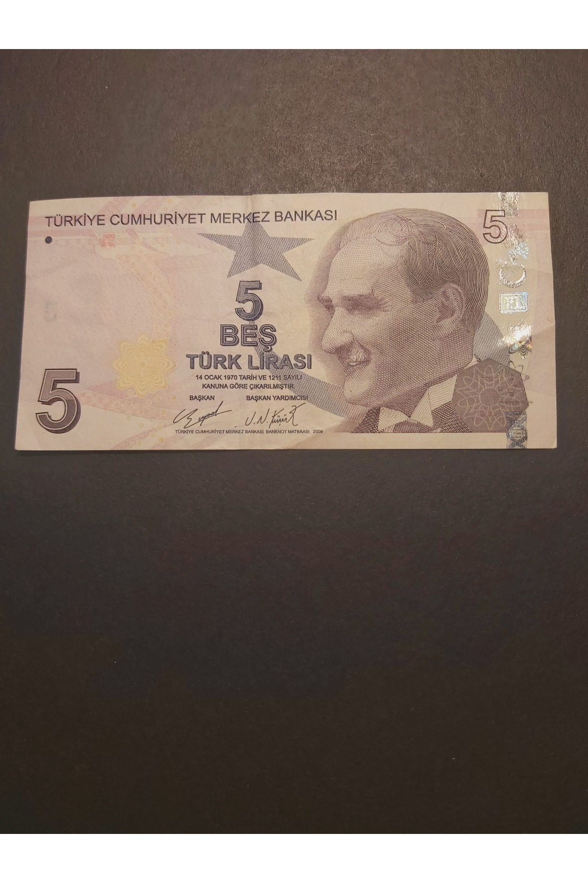 escoines koleksiyon 5 TL güzel düşük numara (ilk bin) ÇÇT+/CA TC kağıt ...