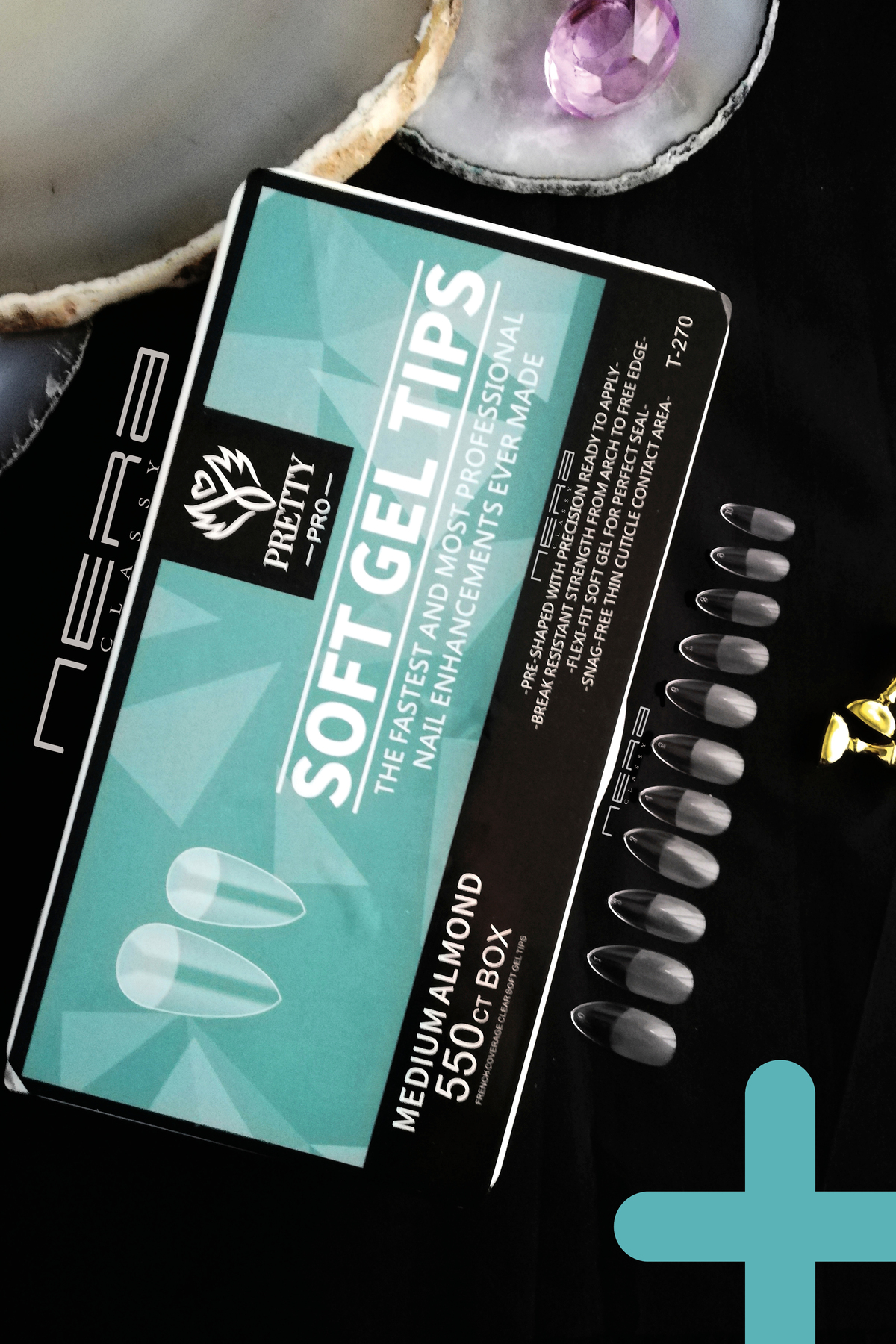 Nera Classy Protez Tırnak Soft Jel Tips 550 Adet, Medium Almond Jel ...